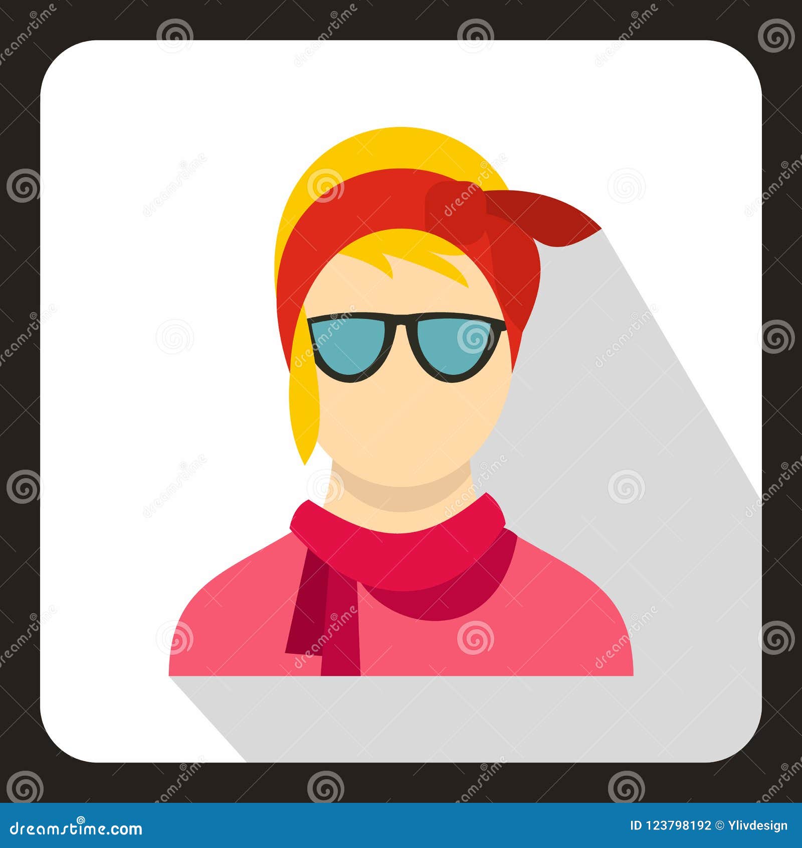 Hipster Woman Icon, Flat Style Stock Illustration - Illustration of ... Hipster Woman Icon, Flat Style Stock Illustration - Illustration of ...