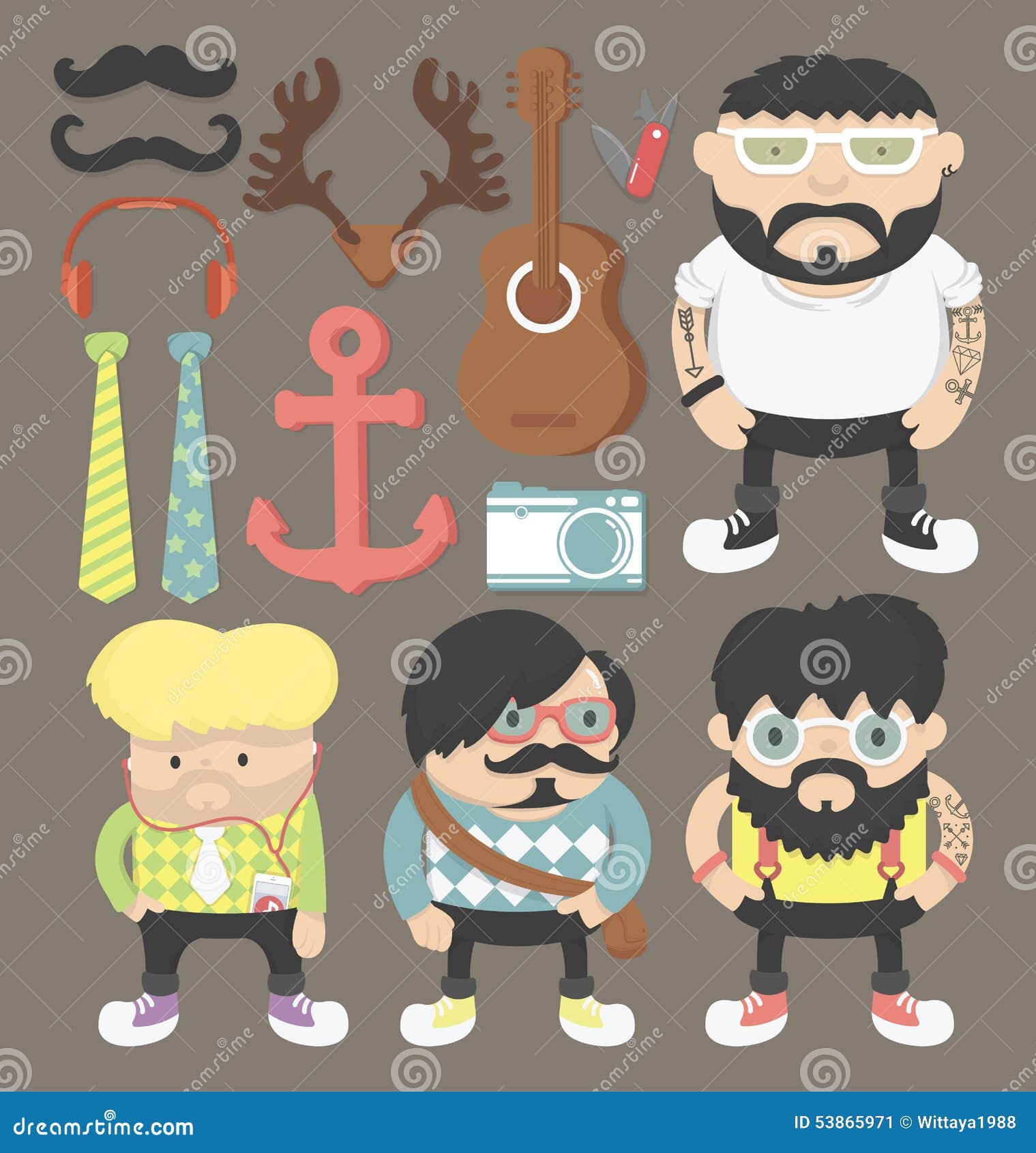Hipsters stock vector. Illustration of info, hipster - 53865971