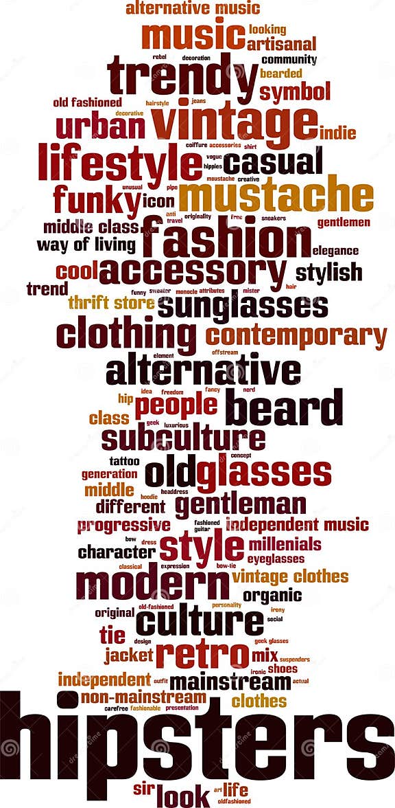Hipsters word cloud stock vector. Illustration of living - 197214747
