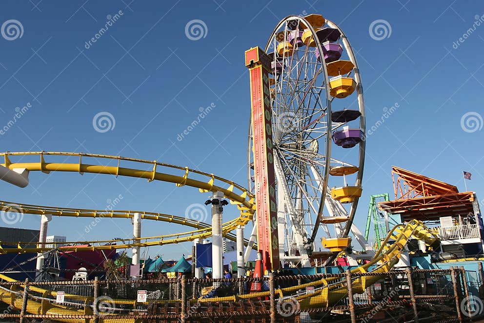 Hipódromo De Santa Monica Looff Imagem de Stock Editorial - Imagem de parque, exterior: 5702394