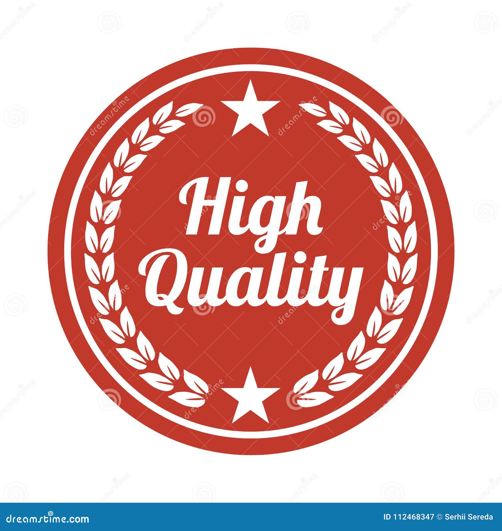 High Quality Label on White Background. Stock Illustration ...