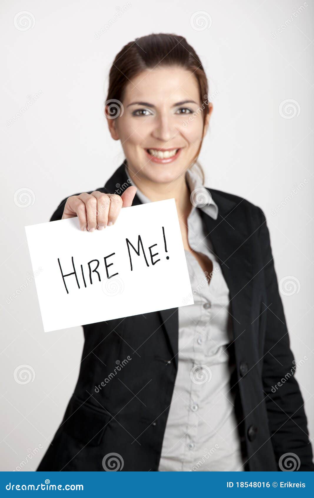 Hire me stock photo. Image of employ, caucasian, holding - 18548016