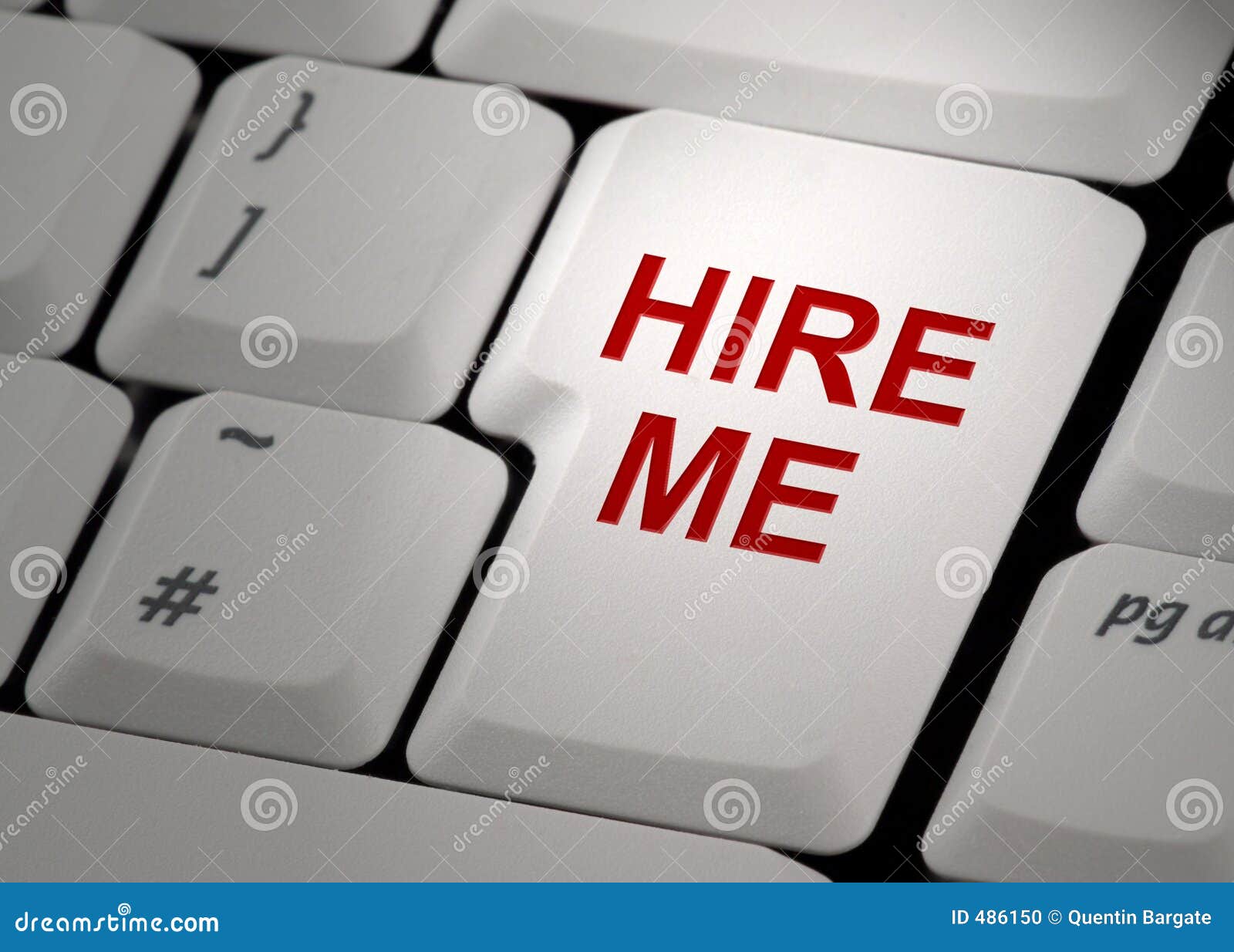 Hire Me computer key stock photo. Image of human, fire - 486150