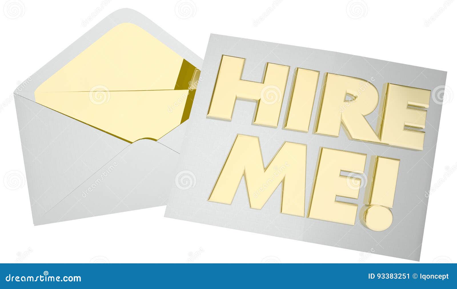 Hire Me Envelope Get Job Interview Candidate Stock Illustration ...