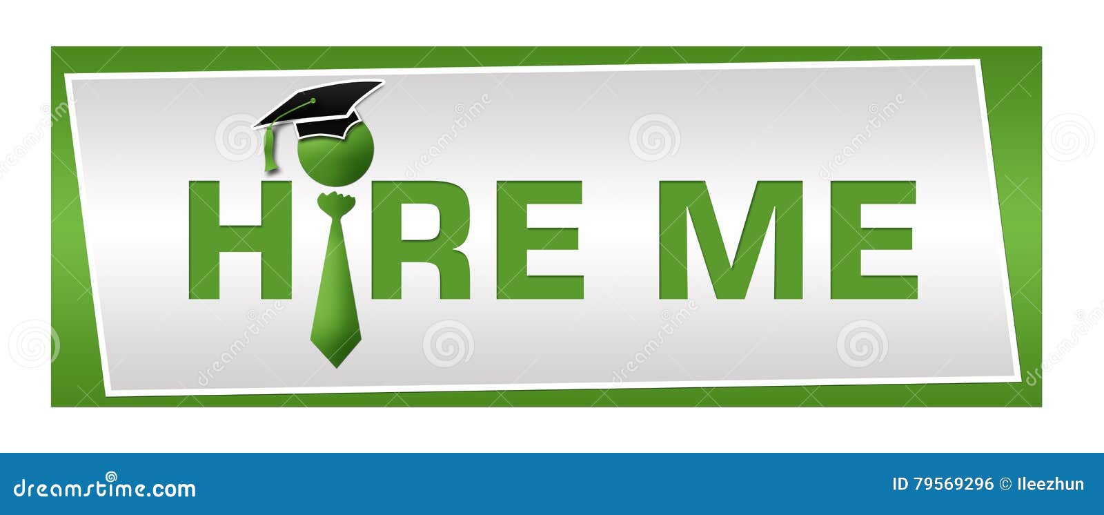 Hire Me Green Horizontal Block Stock Illustration - Illustration of ...