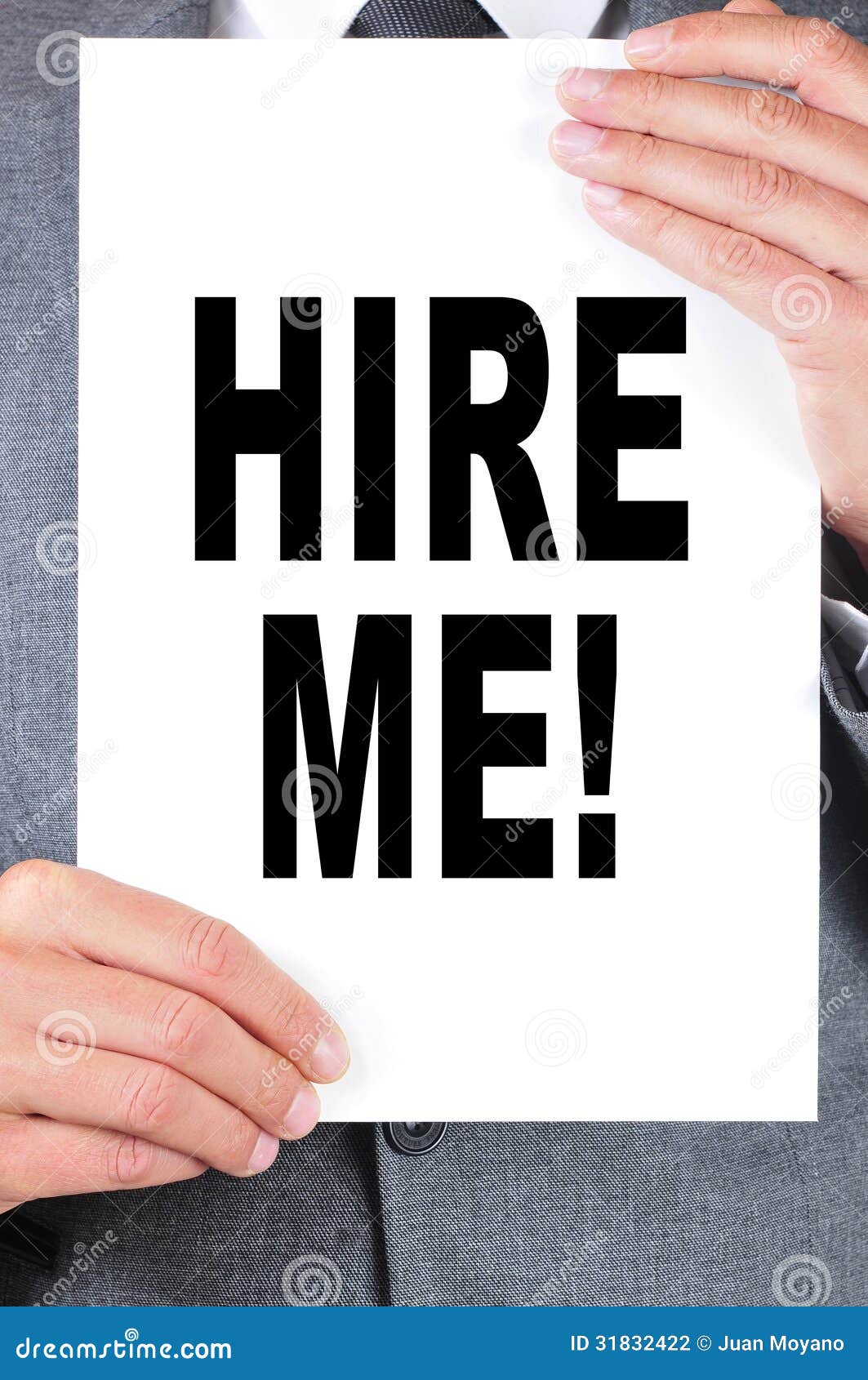 Hire me stock photo. Image of labor, placard, labour - 31832422