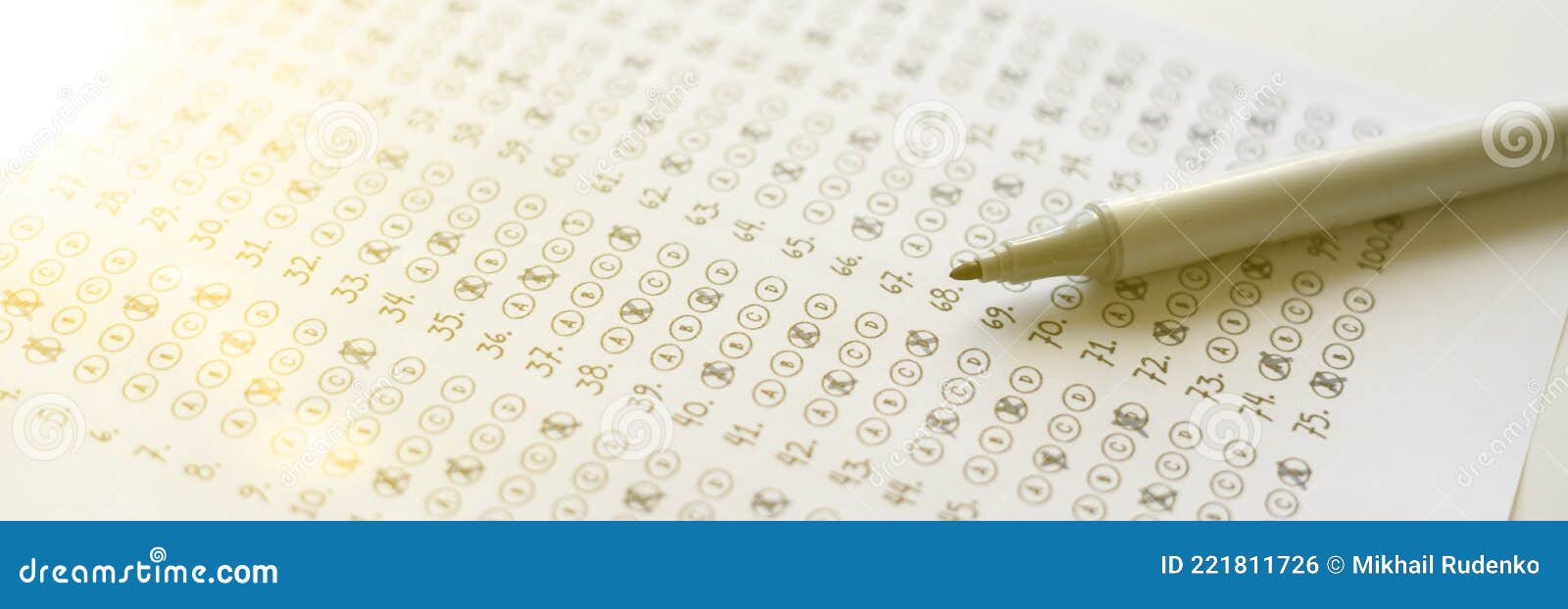 The Hire the New Employee, Paper Sheet with Test Answer on the Table ...