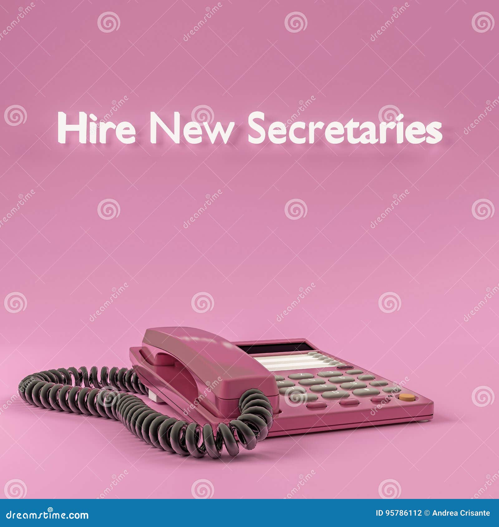 Hire new secretaries stock illustration. Illustration of promotion ...