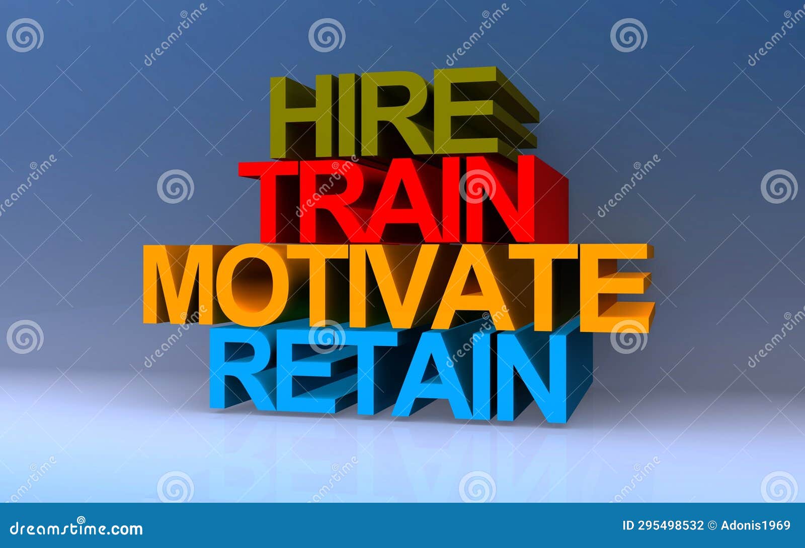 Hire, Train, Motivate And Retain Circle Word Cloud Stock Image ...
