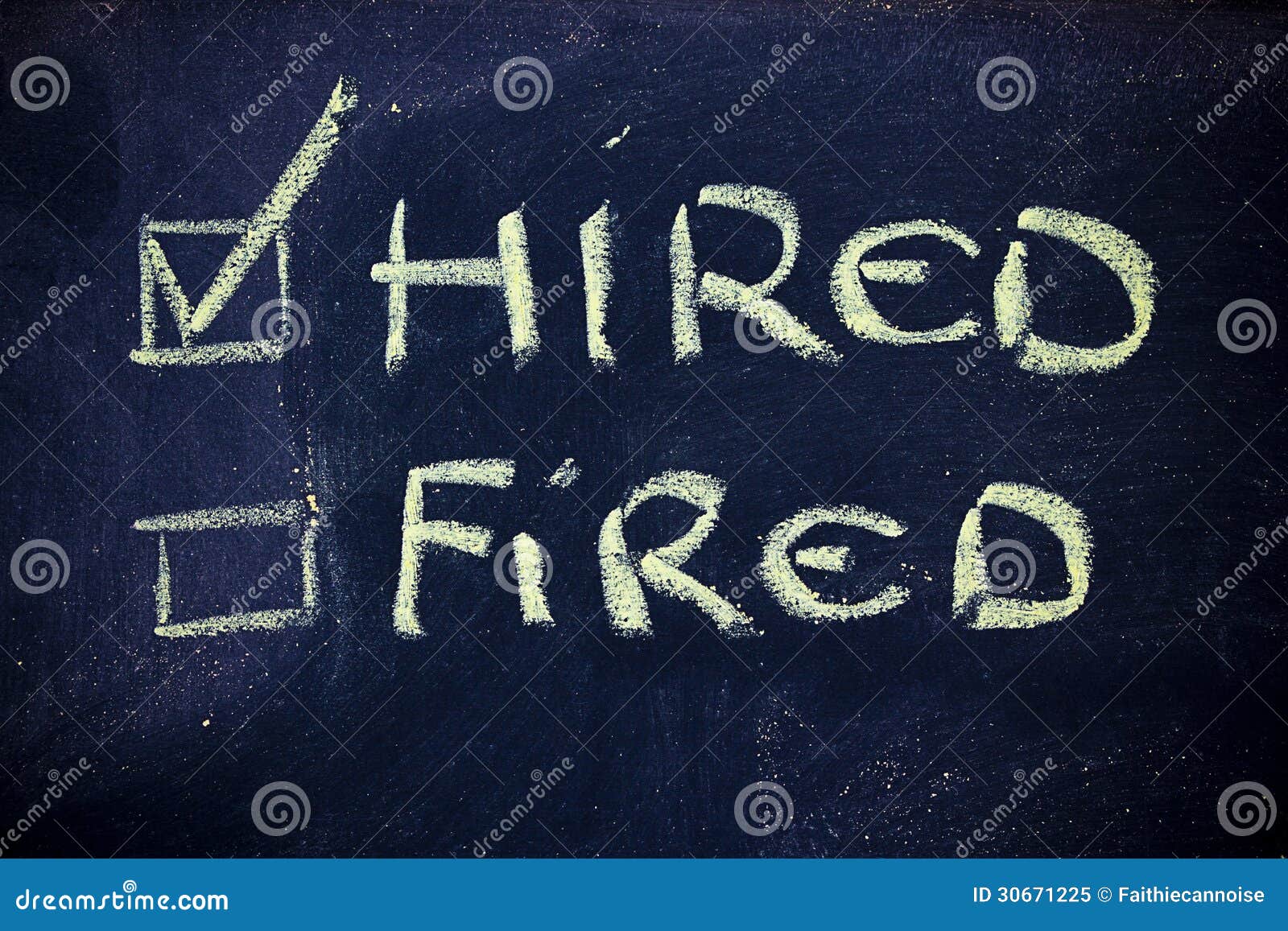 Hired vs.fired stock image. Image of achievement, employee - 30671225
