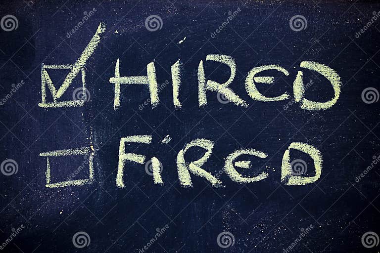 Hired vs.fired stock image. Image of achievement, employee - 30671225