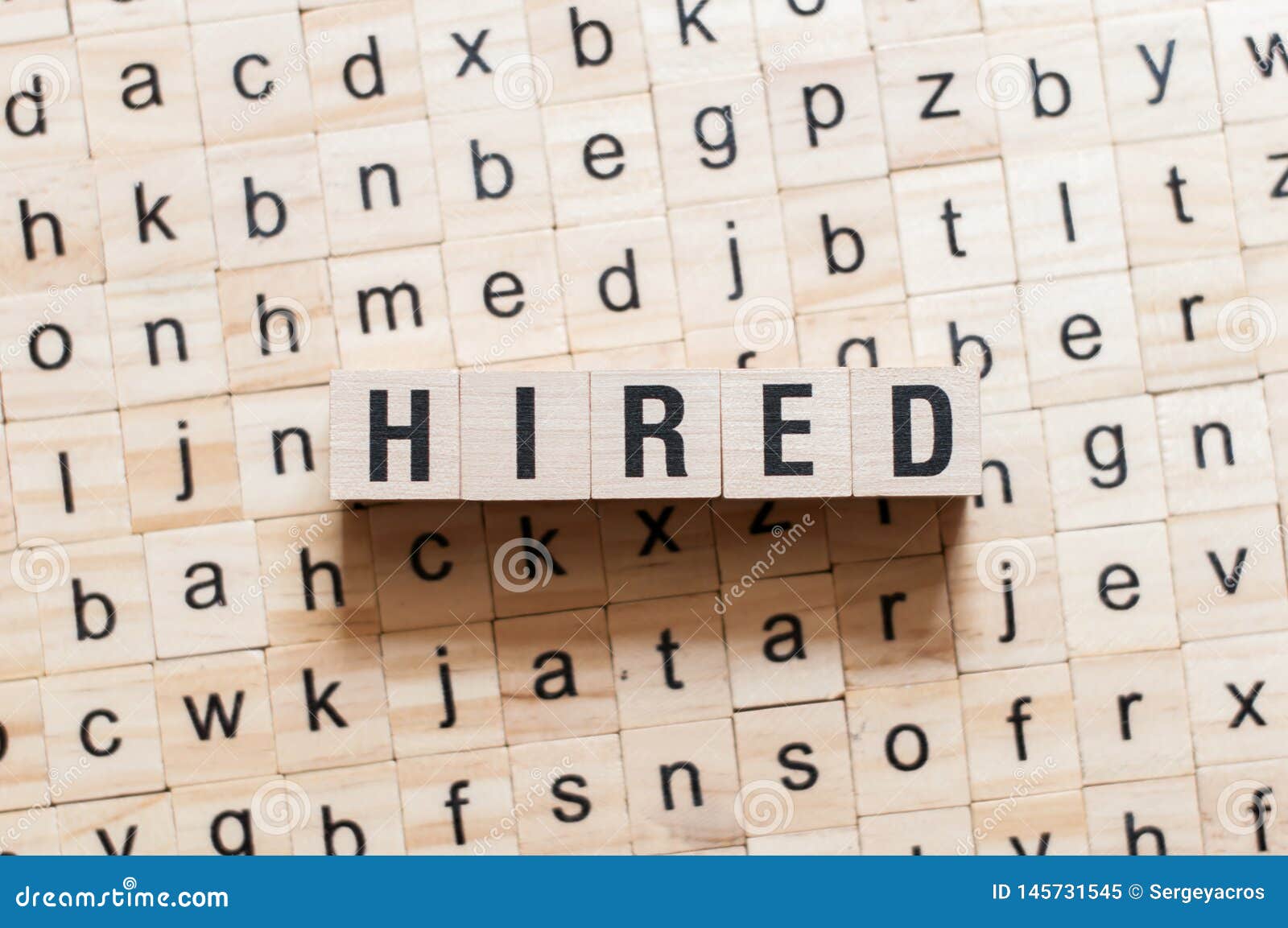 Hired word concept stock image. Image of employment - 145731545