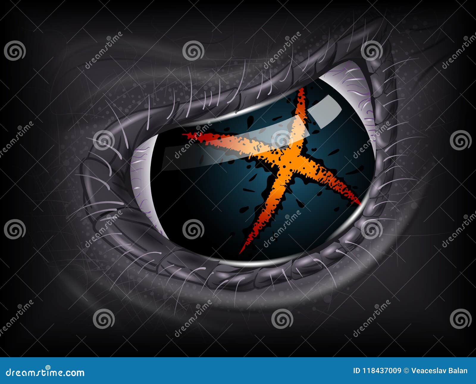 Alien Eye. Realistic 3D Image Stock Vector - Illustration of flare ...