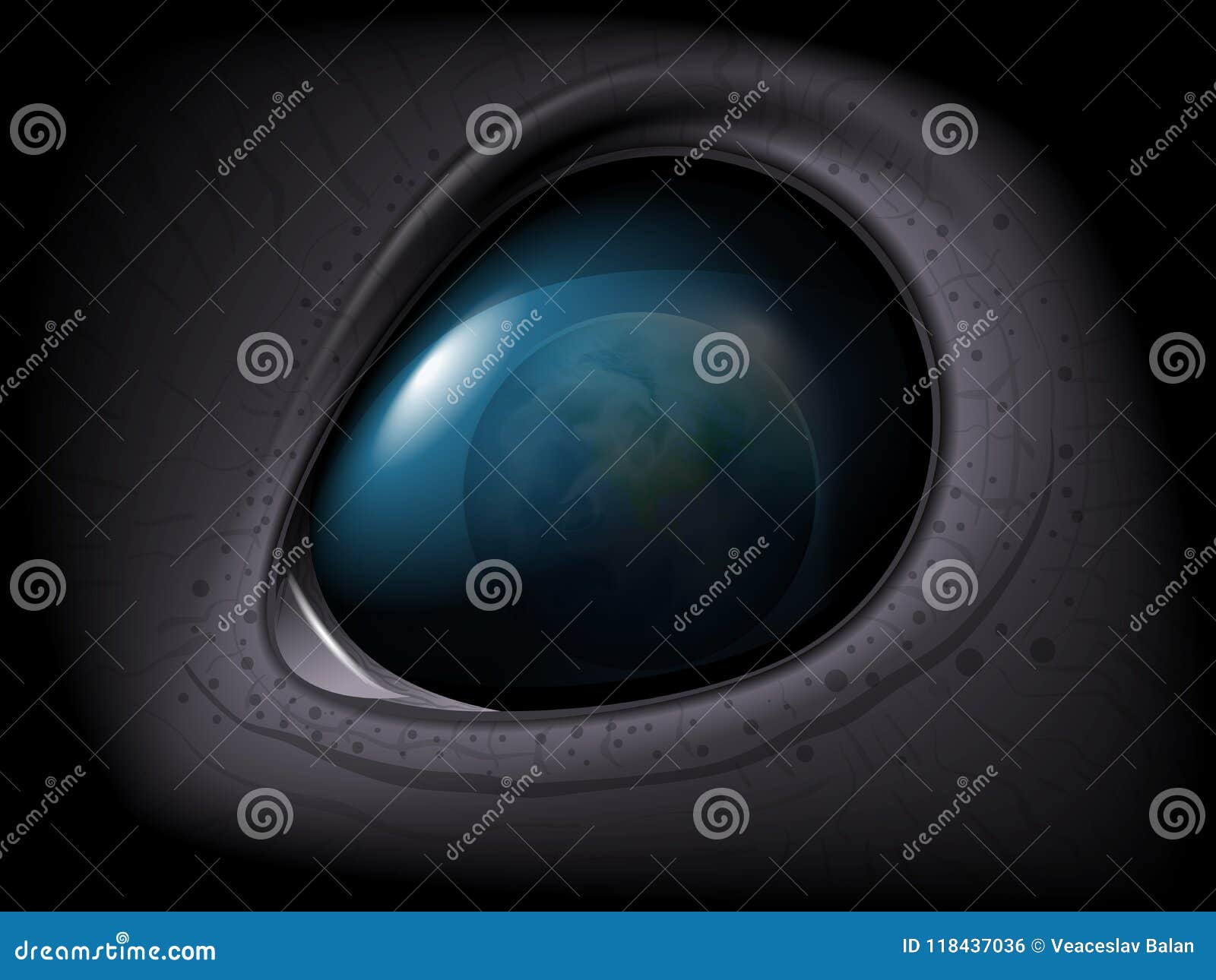Alien Eye. Realistic 3D Image Stock Vector - Illustration of flare ...