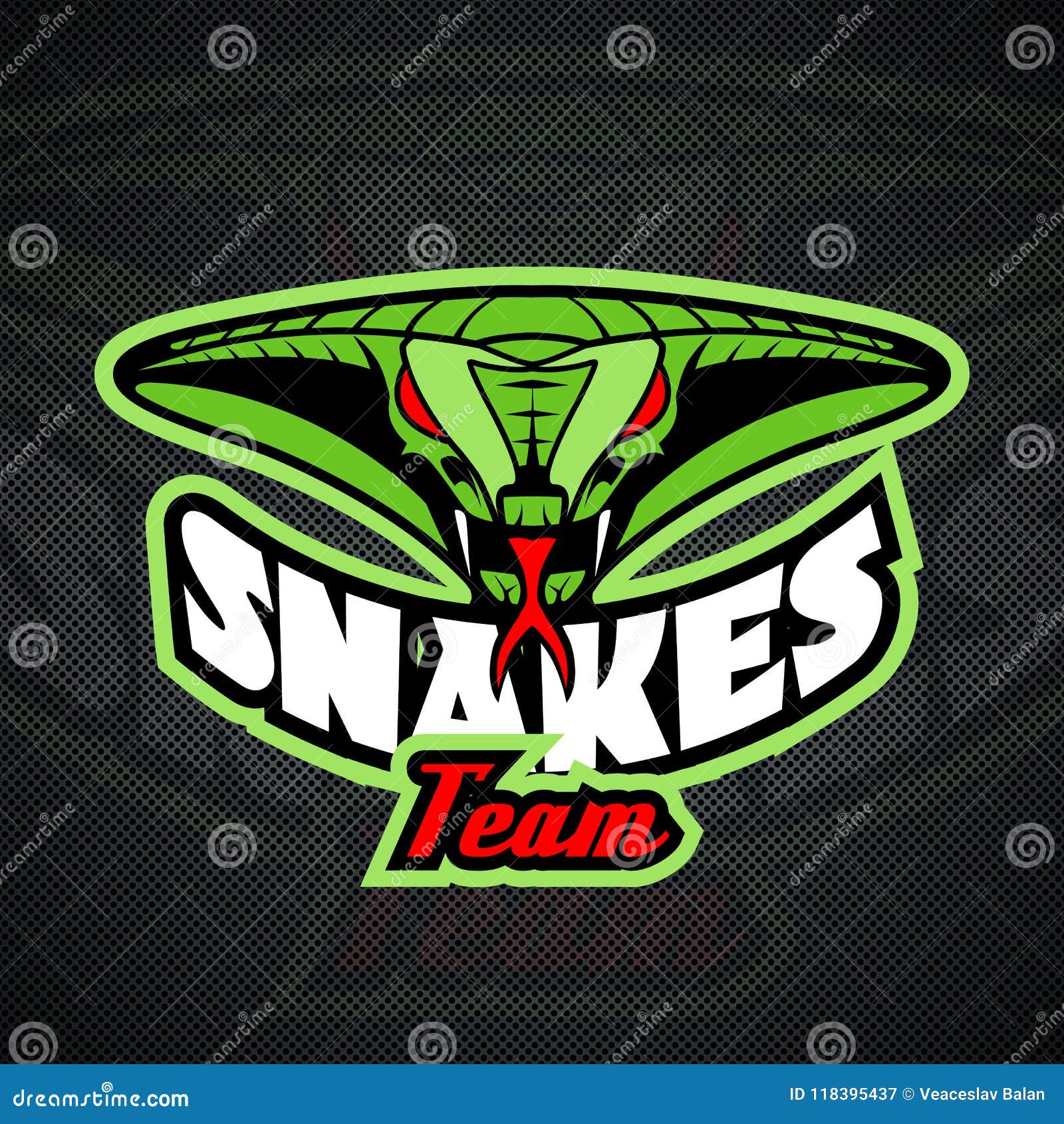 Logo Template with Snake Head. Stock Vector - Illustration of ...