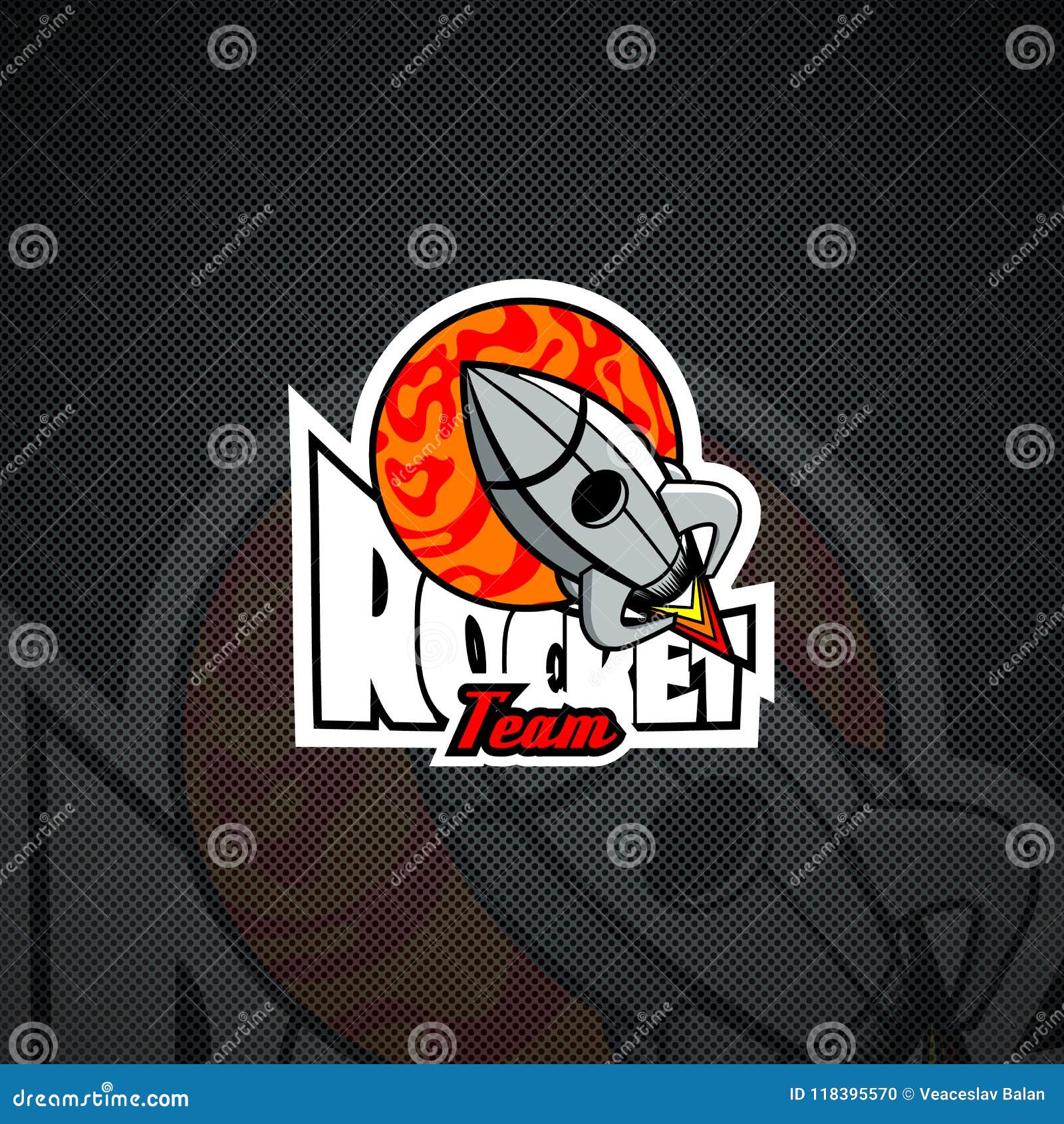 Rocket team logo template. stock vector. Illustration of cosmos - 118395570