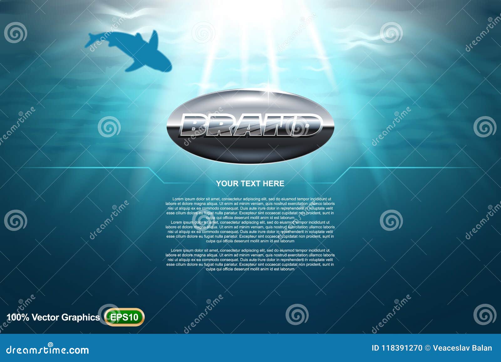Undersea world template stock vector. Illustration of depth - 118391270