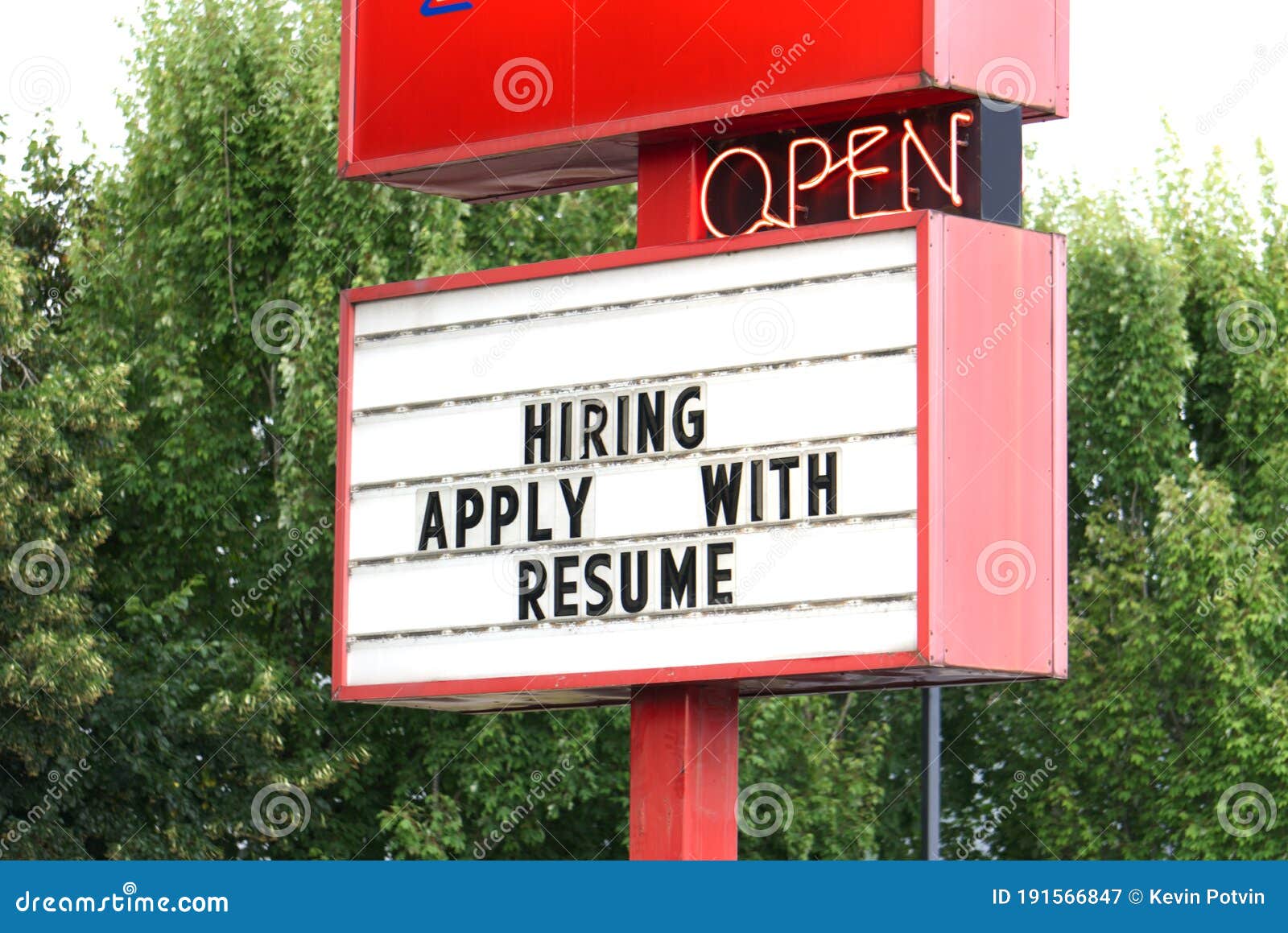 Hiring Apply with Resume Sign Outside Stock Image - Image of reopening ...