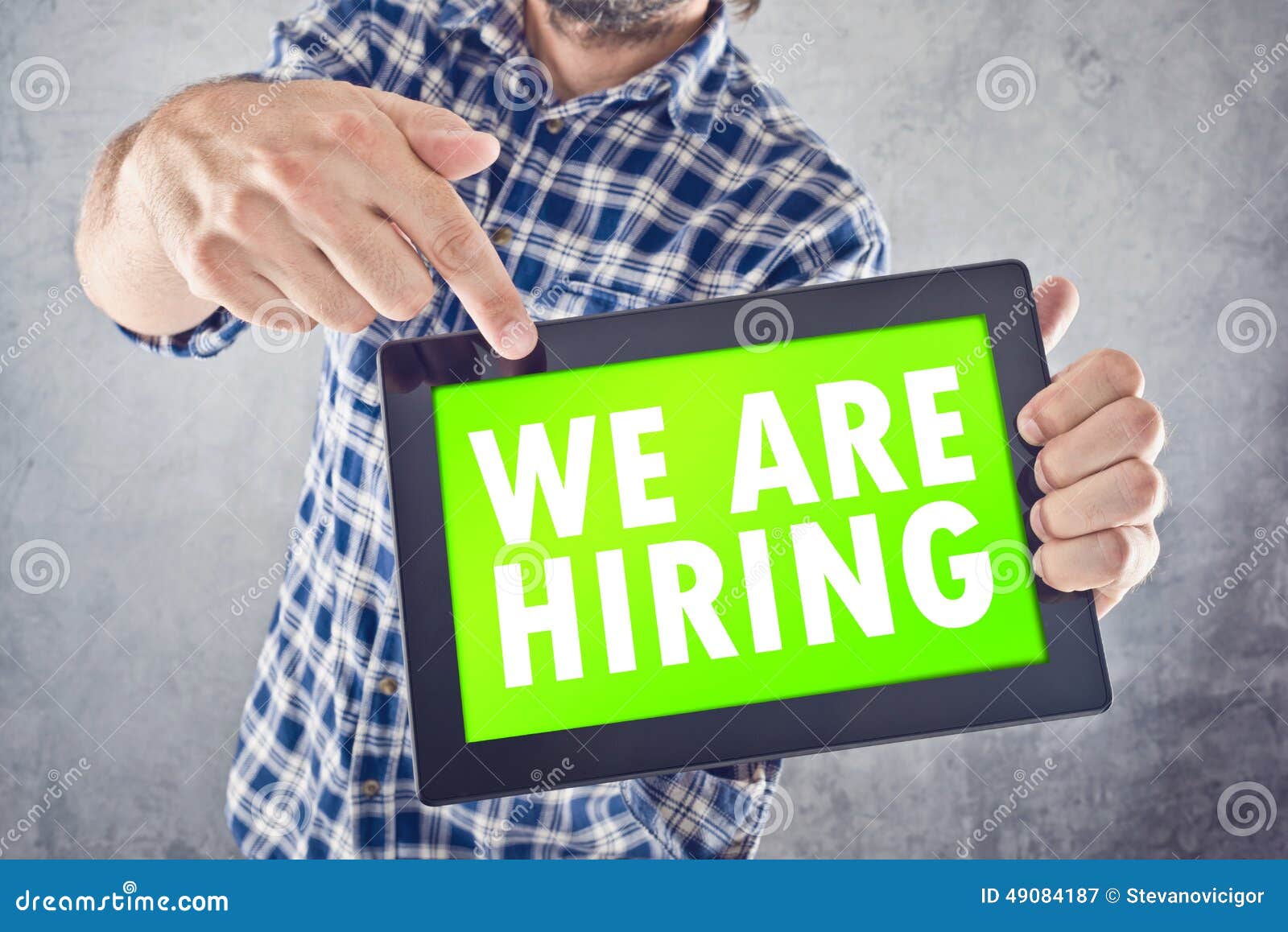 We are Hiring stock image. Image of businessman, gadget - 49084187