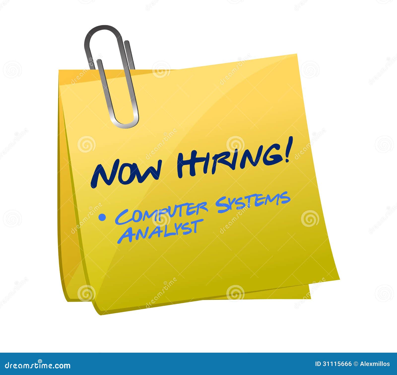 Hiring Computer System Analyst Post Illustration Stock Illustration ...