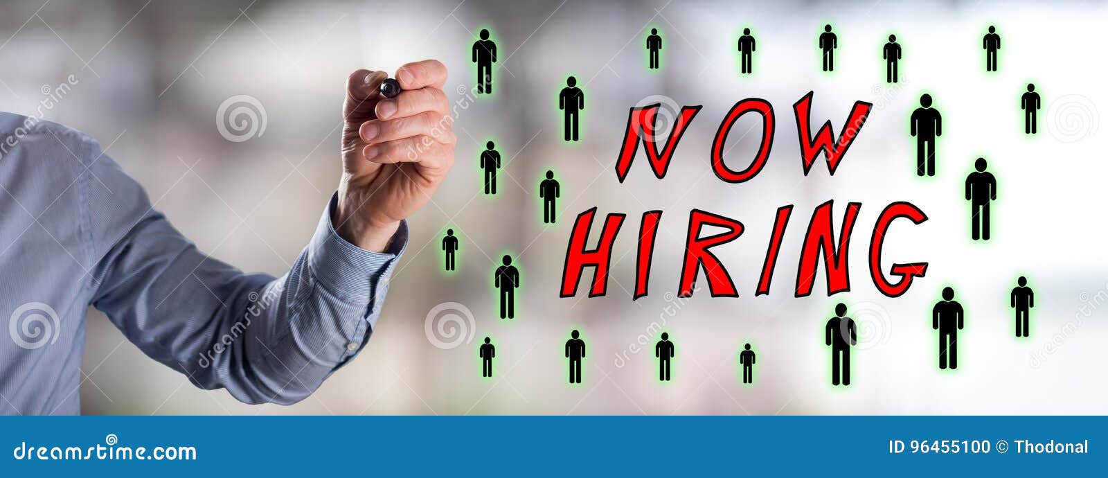 Hiring Concept Drawn by a Man Stock Photo - Image of hiring, writing ...