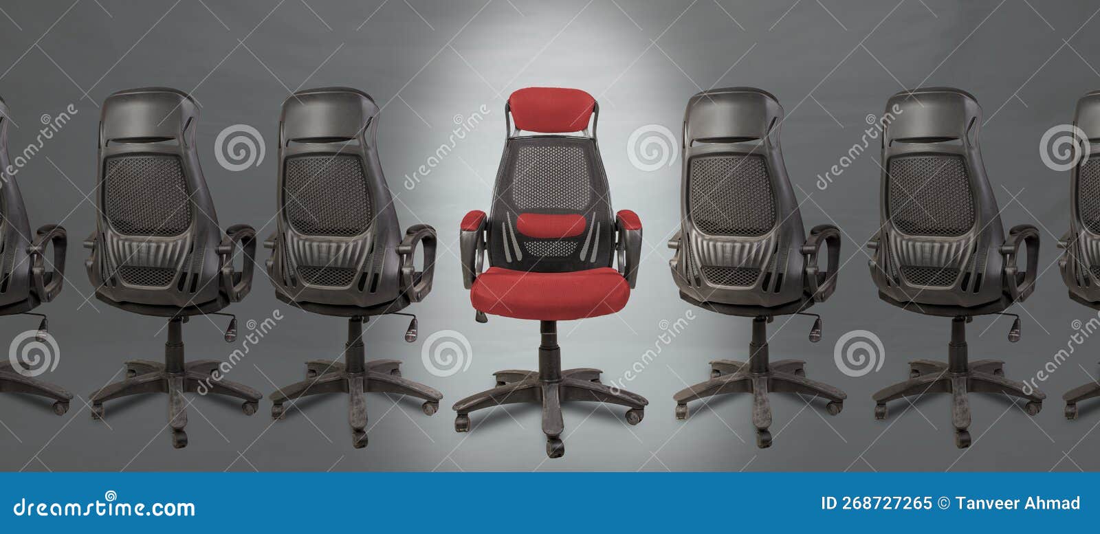 We are Hiring Concept with Empty Office Chair among the Back View Stock ...