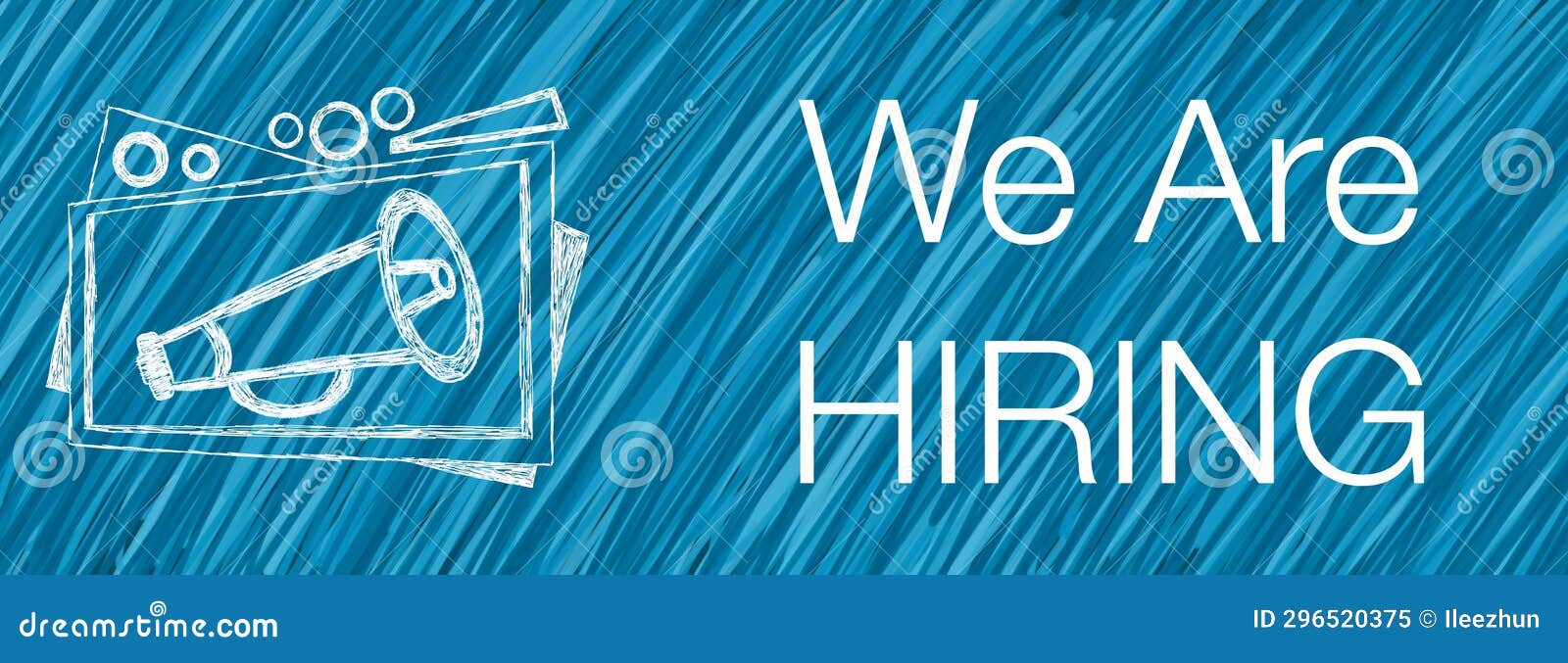 We are Hiring Blue Lines Triangle Box File Paper Symbol Text Stock ...