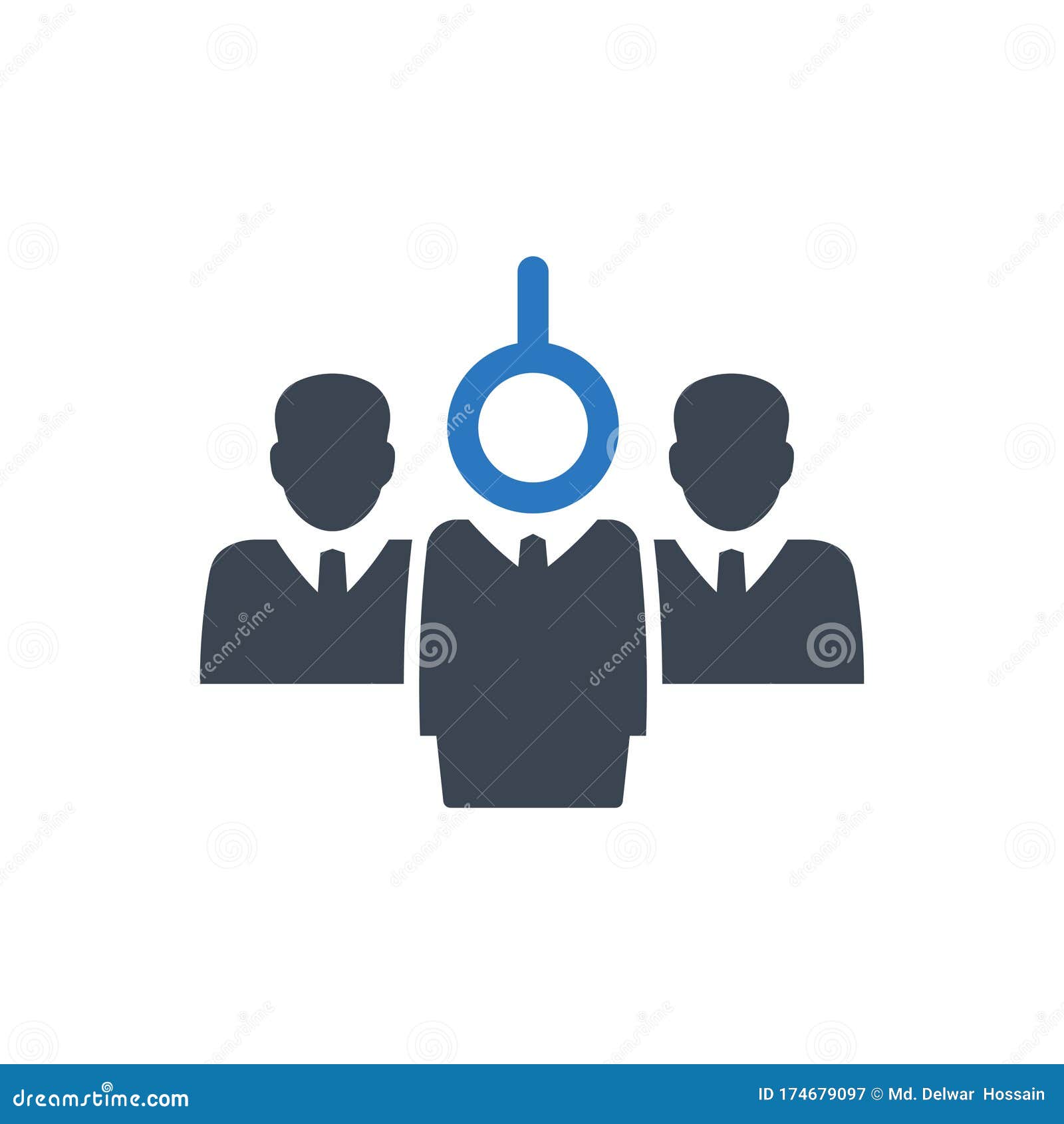 Hiring employee icon stock vector. Illustration of icon - 174679097