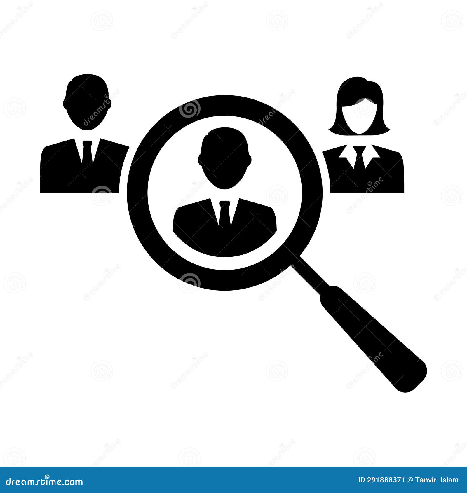 Hiring Employee Icon stock illustration. Illustration of sign - 291888371