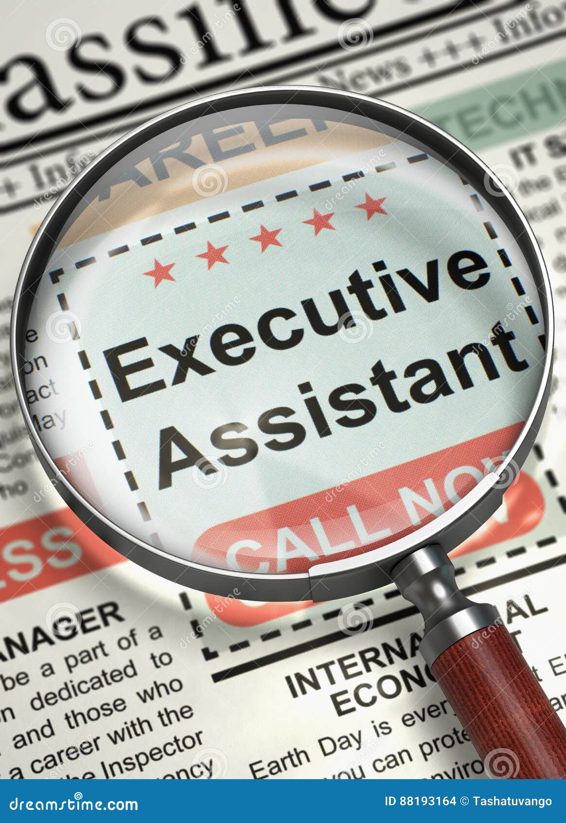 We are Hiring Executive Assistant. 3D. Stock Photo - Image of ... We are Hiring Executive Assistant. 3D. Stock Photo - Image of ...