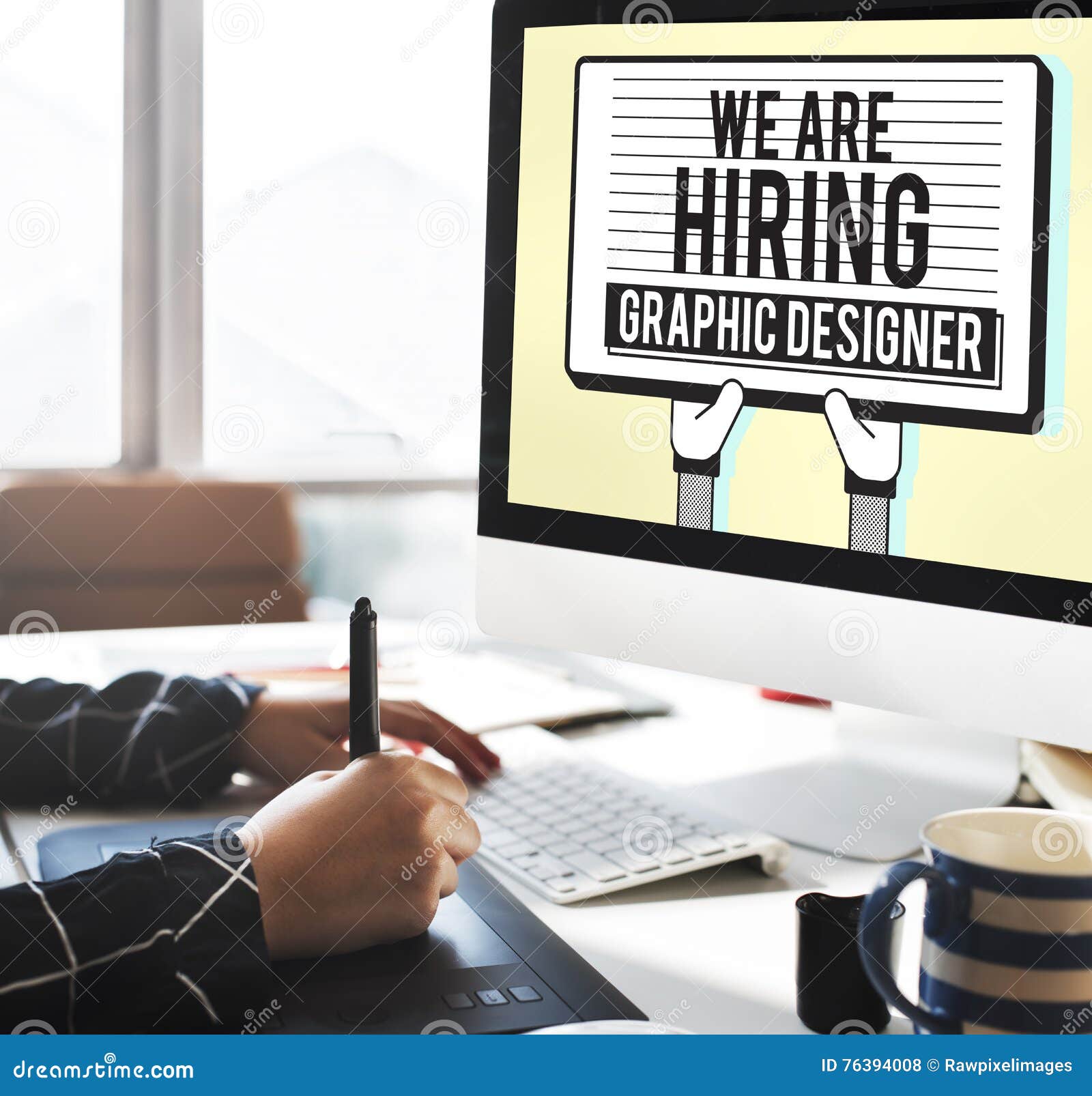 Hiring Graphic Designer Creative Sketch Visual Concept Stock Photo ...