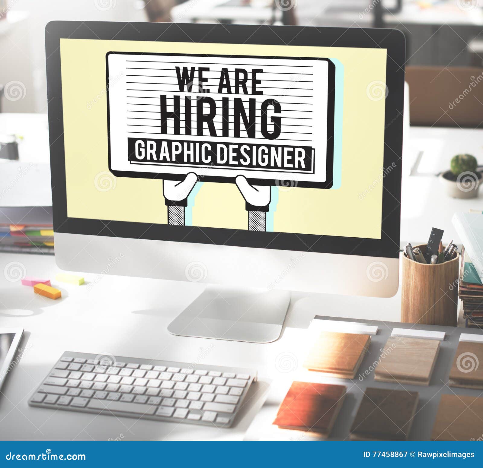 Hiring Graphic Designer Creative Sketch Visual Concept Stock Image ...