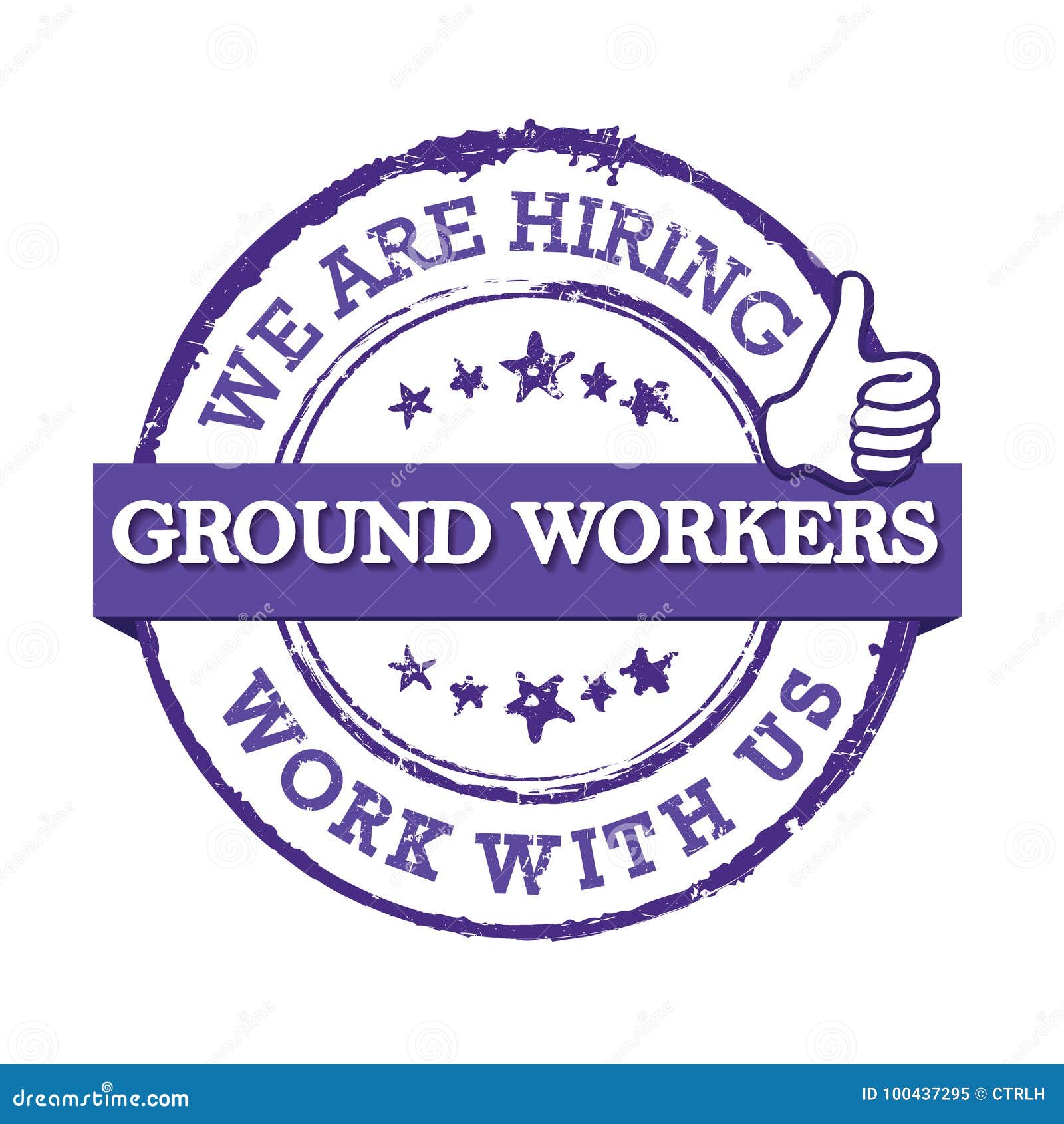 We are Hiring Ground Workers - Stamp / Label Stock Vector ...
