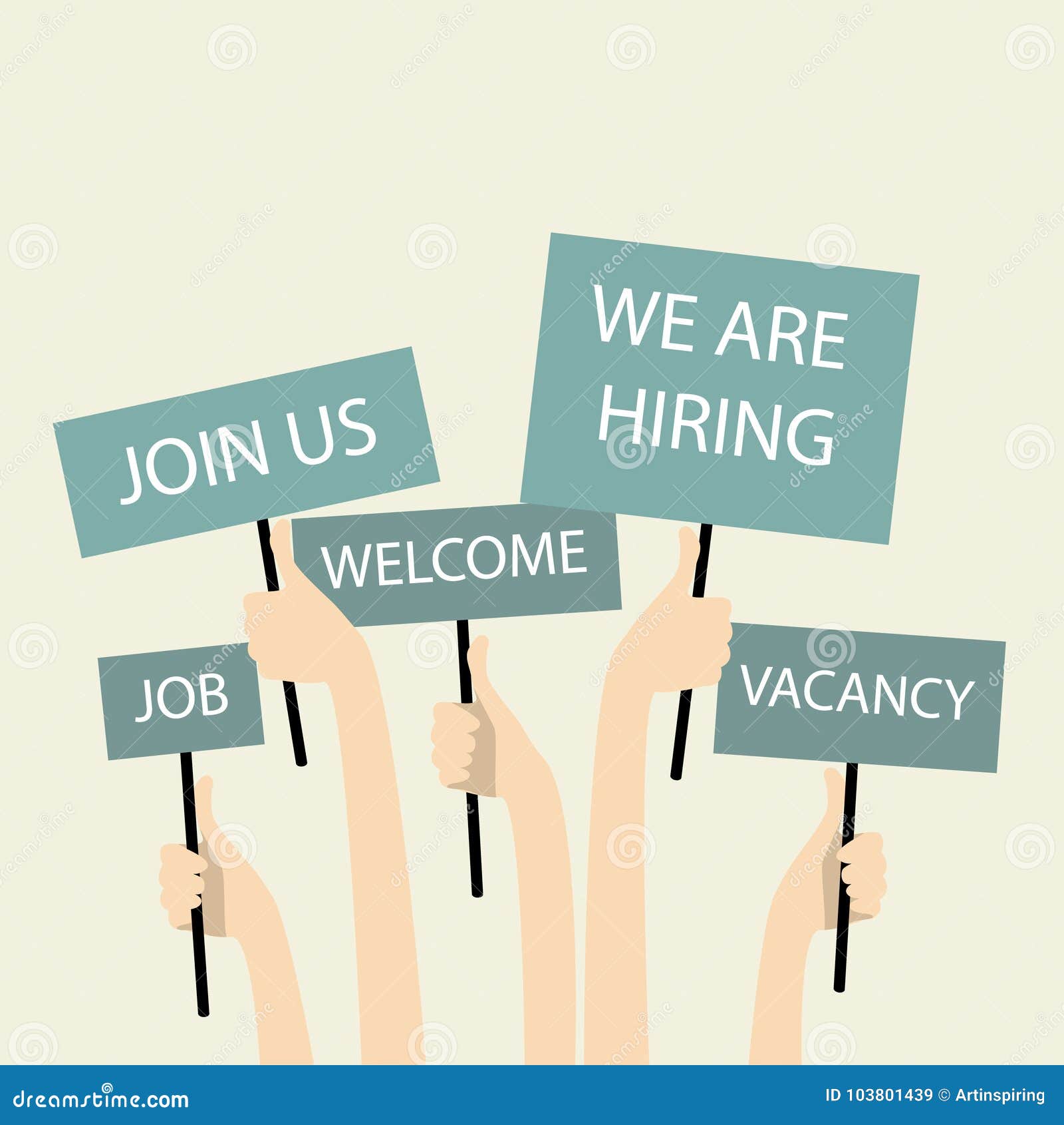 We are hiring. stock vector. Illustration of human, office - 103801439