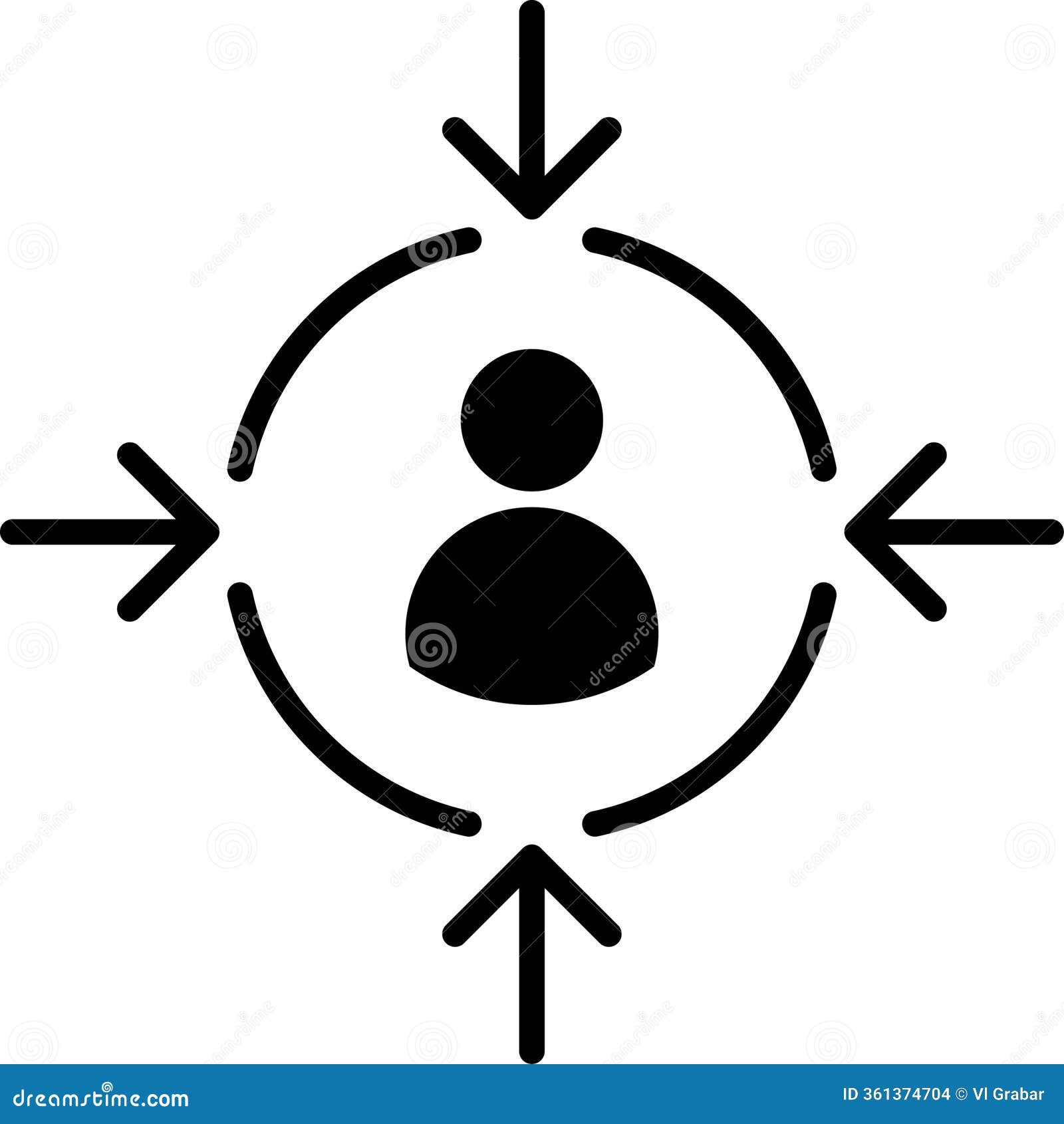 Retention Employee People In Business Company Silhouette Icon. Lead ...