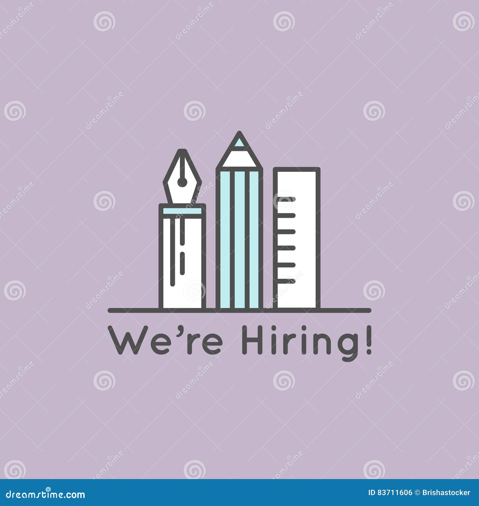 We are Hiring and Looking for Interns Stock Illustration - Illustration ...
