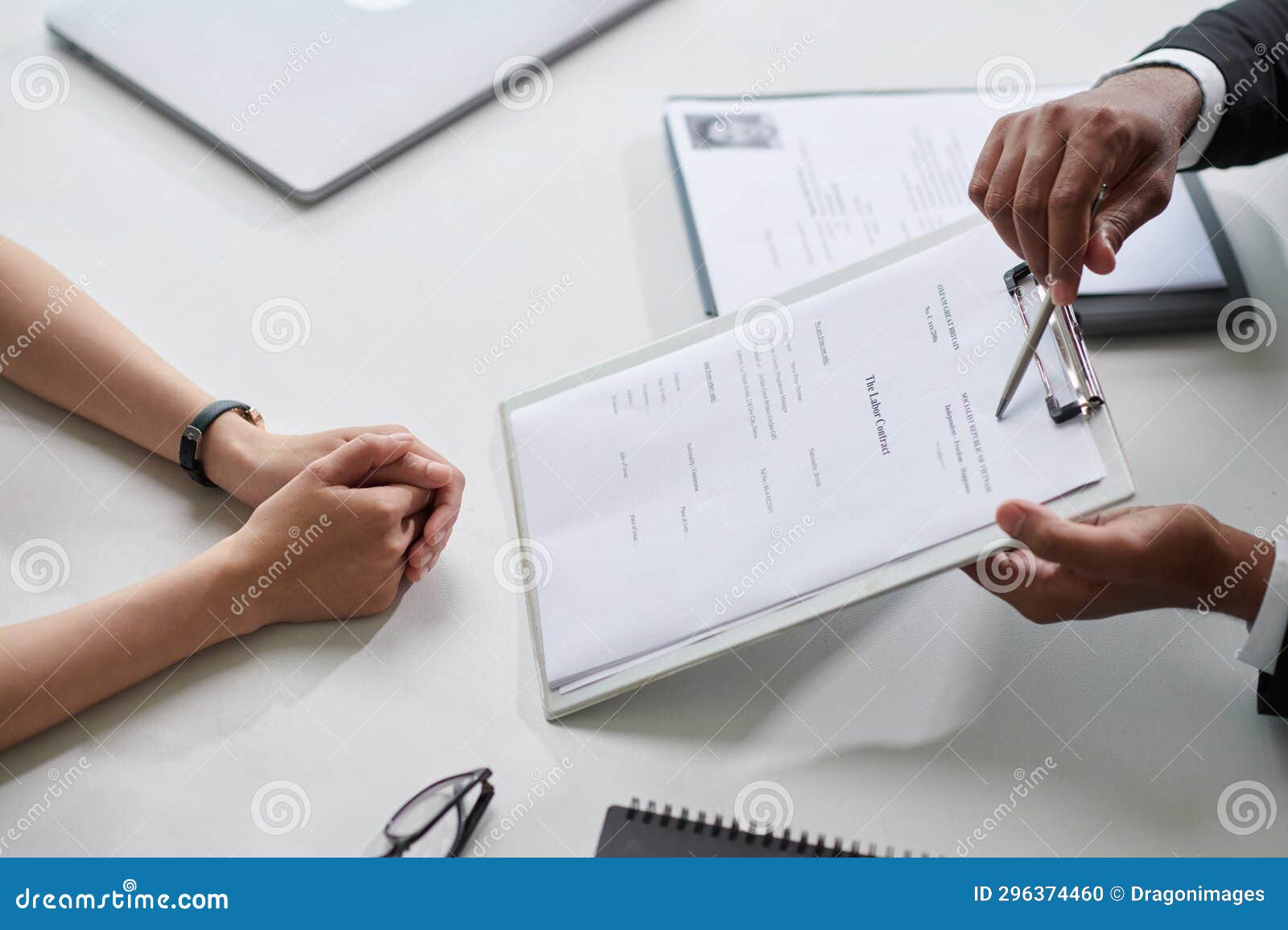Hiring Manager How To Fill Labor Contract Stock Photo - Image of ...