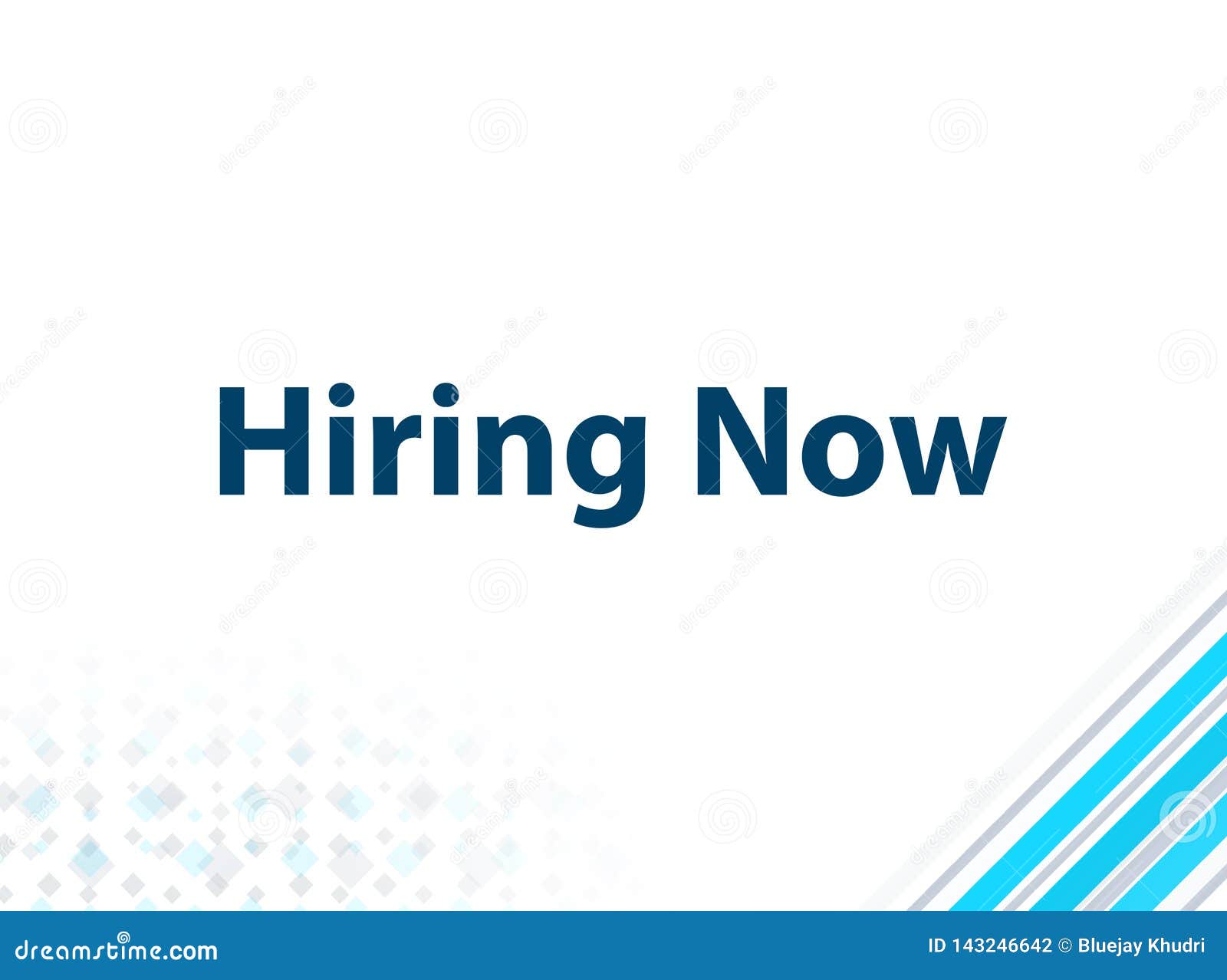 Hiring Now Modern Flat Design Blue Abstract Background Stock ...