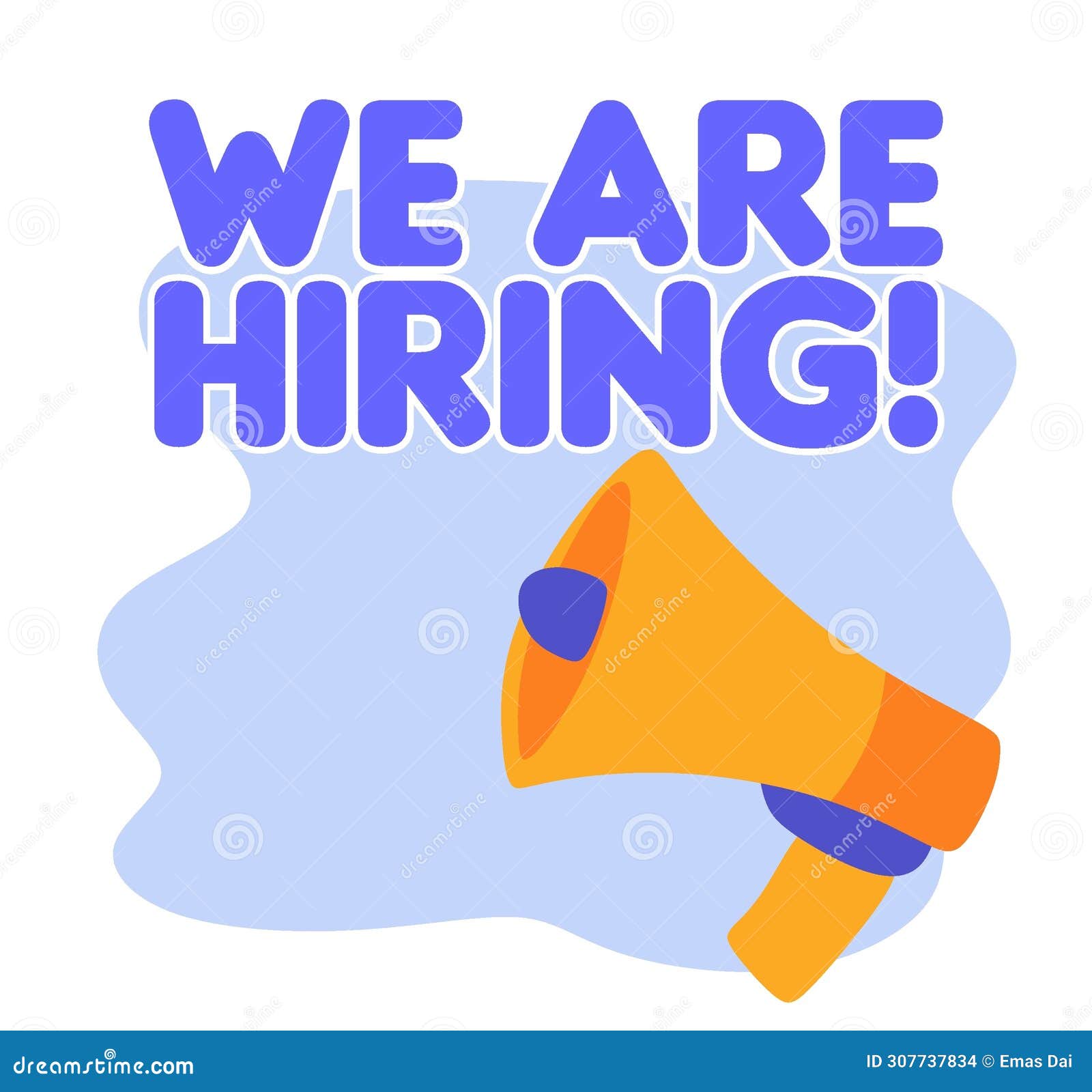 We are Hiring, we are Open Position Stock Illustration - Illustration ...