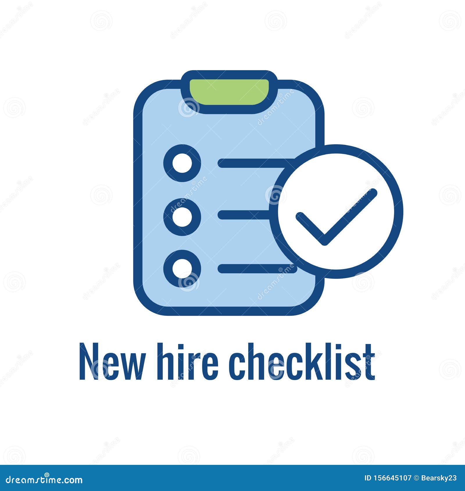 Hiring Process Icon with an Aspect of Being a New Hire Stock Vector ...