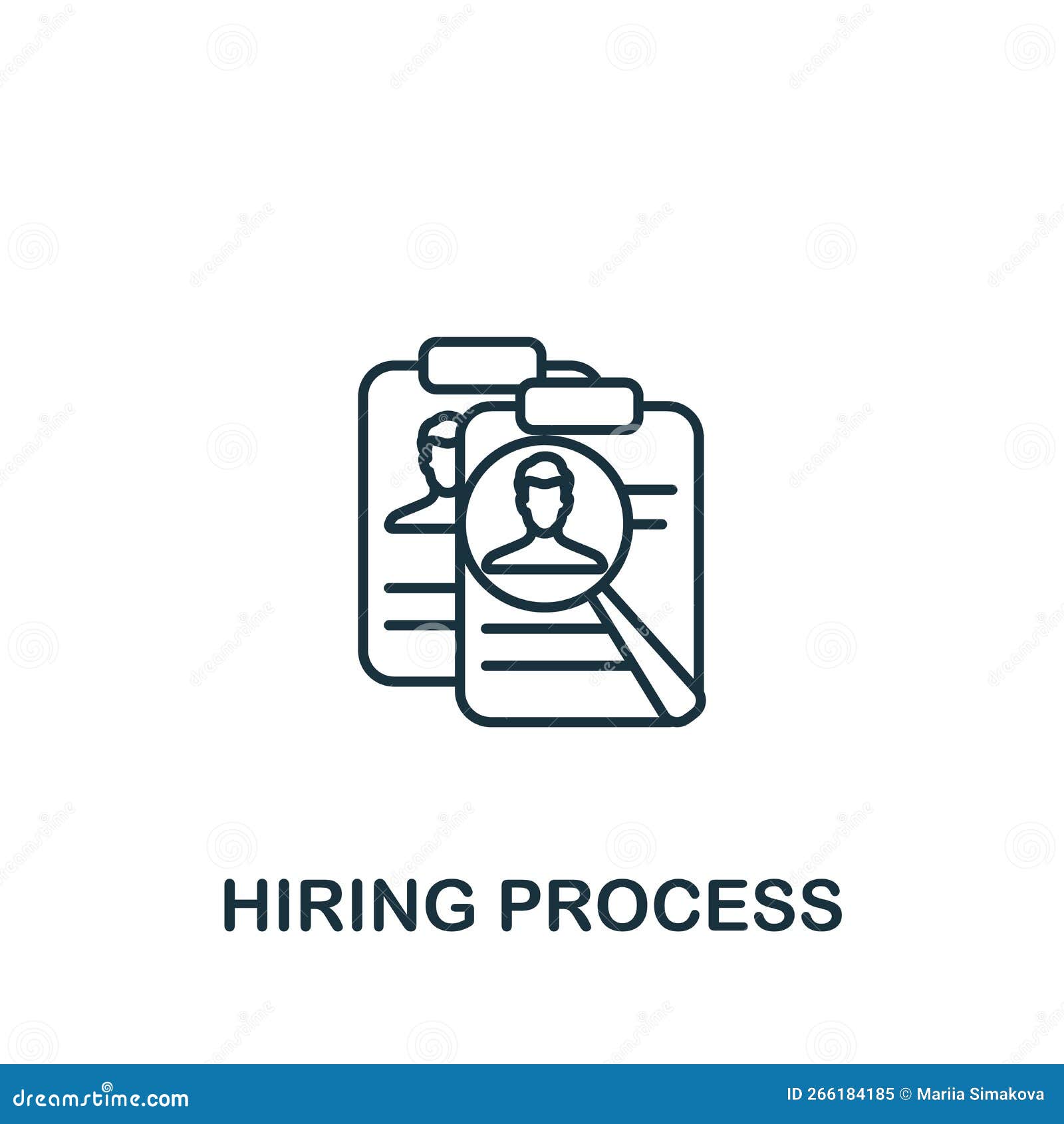 Hiring Process Icon. Monochrome Simple Talent Development Icon for ...