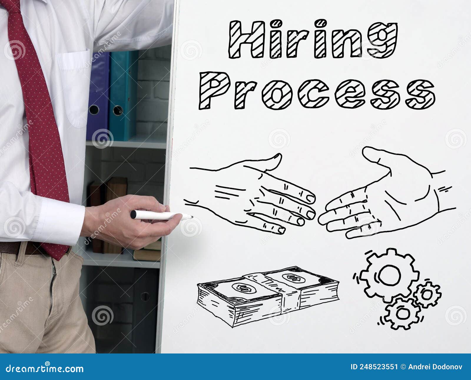 Hiring Process is Shown Using the Text Stock Image - Image of hiring ...