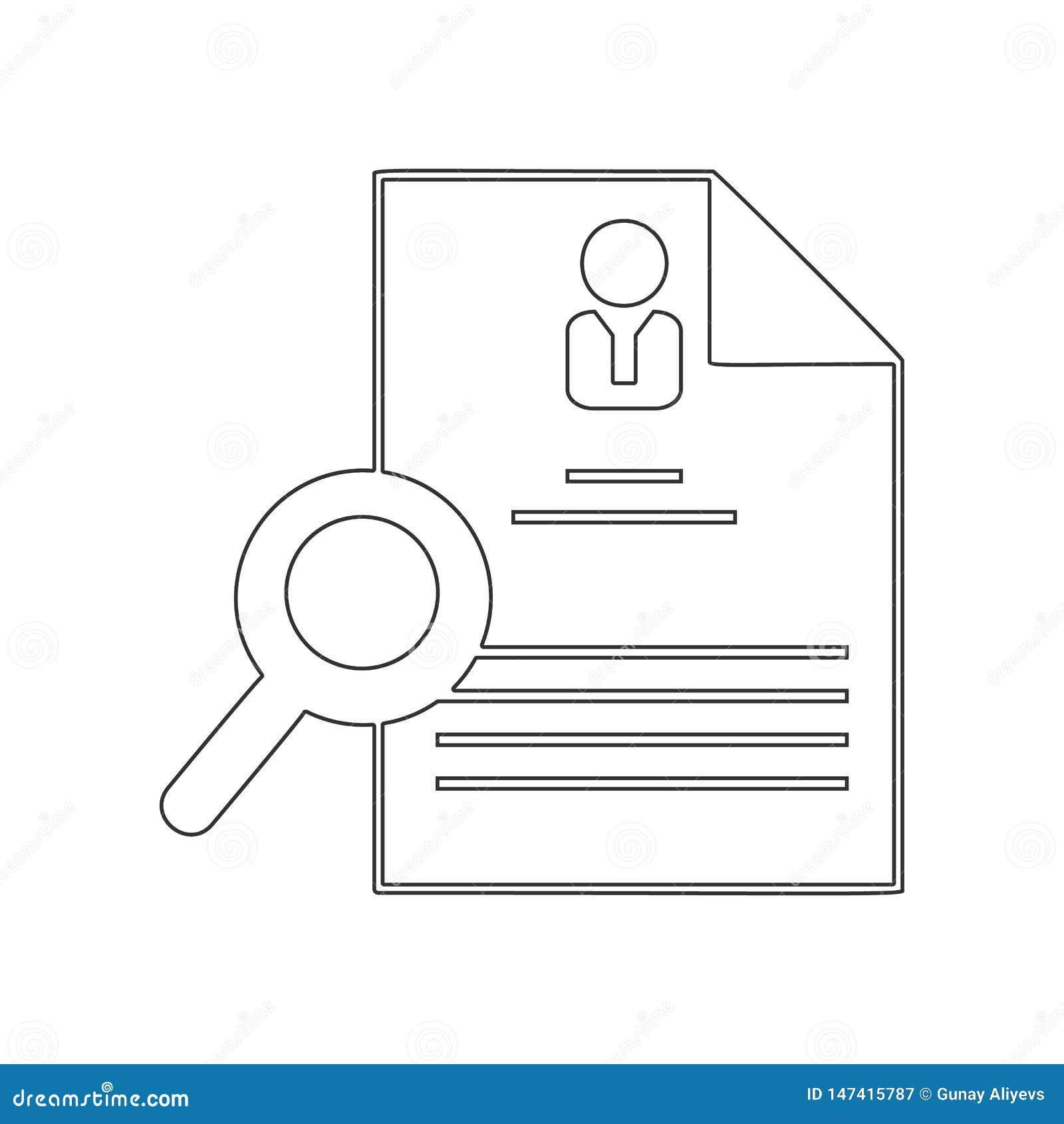 Hiring and Recruiting, Resume Icon. Element of HR for Mobile Concept ...