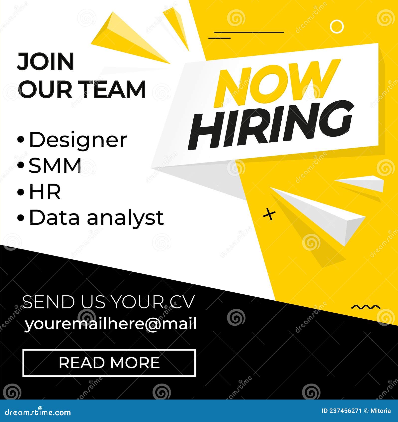 Hiring Recruitment Design Poster with Chat Bubbles Vector Illustration ...