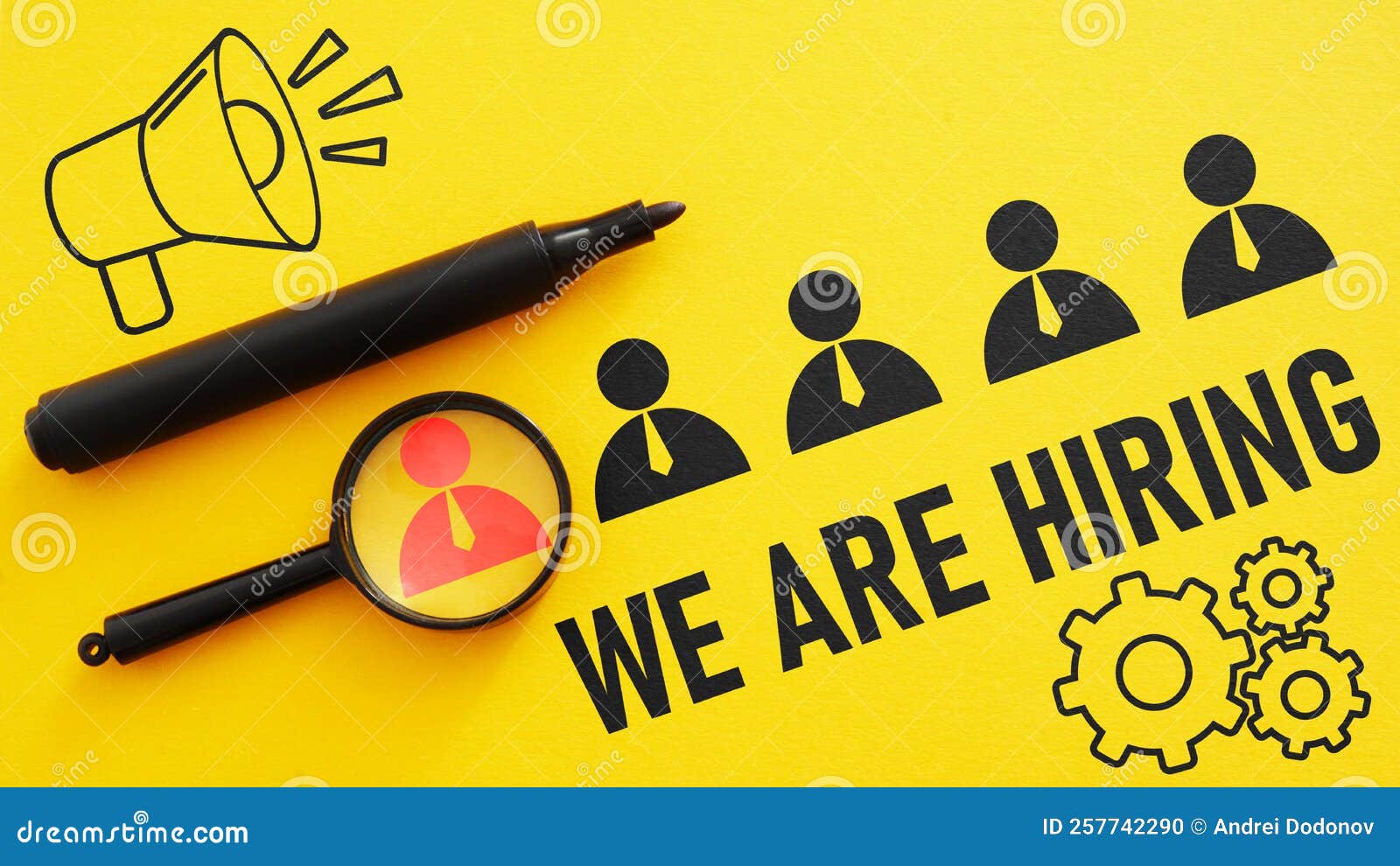 We are Hiring is Shown Using the Text Stock Photo - Image of ...