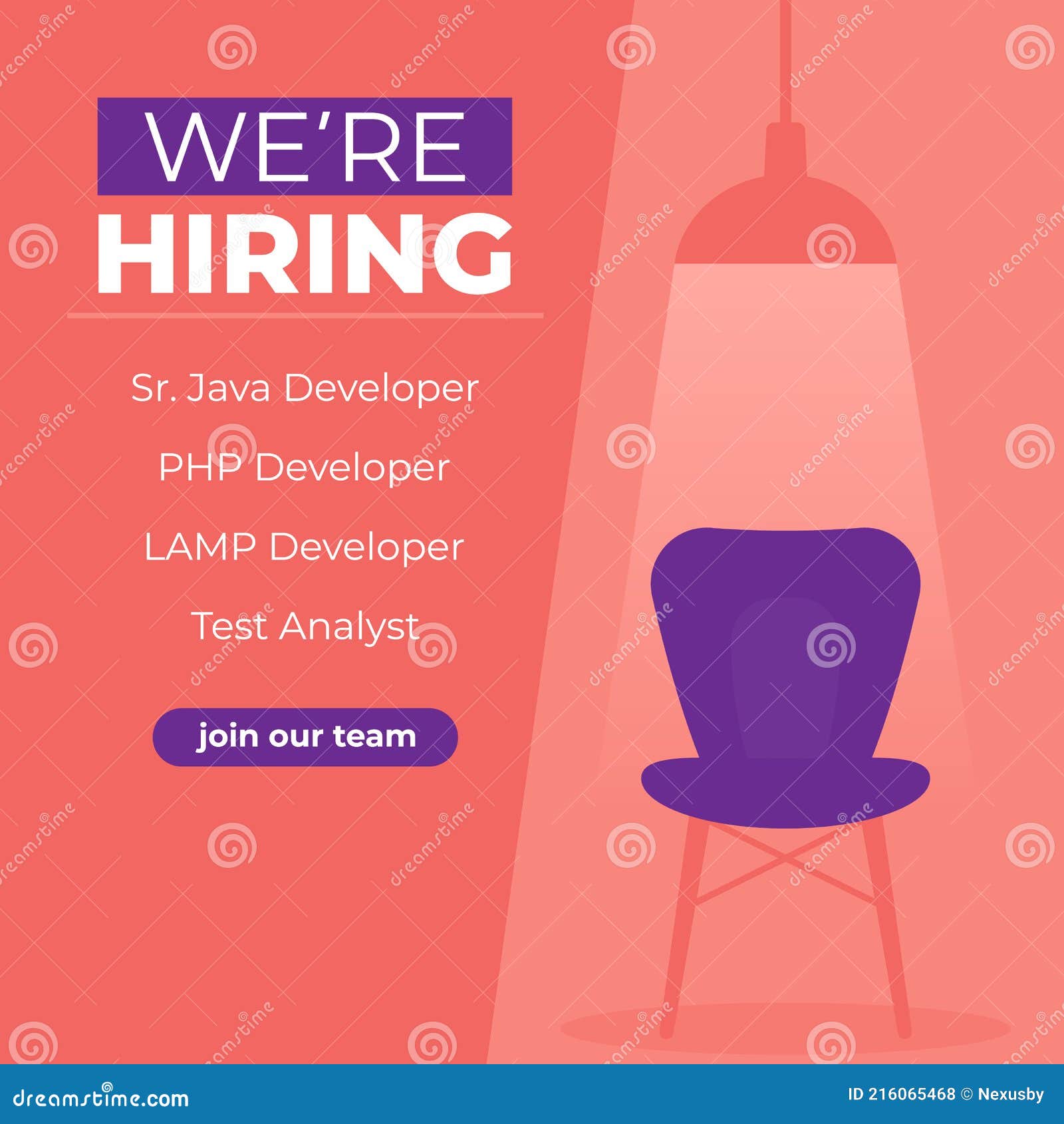 We are Hiring Software Developers Banner Design Stock Vector ...