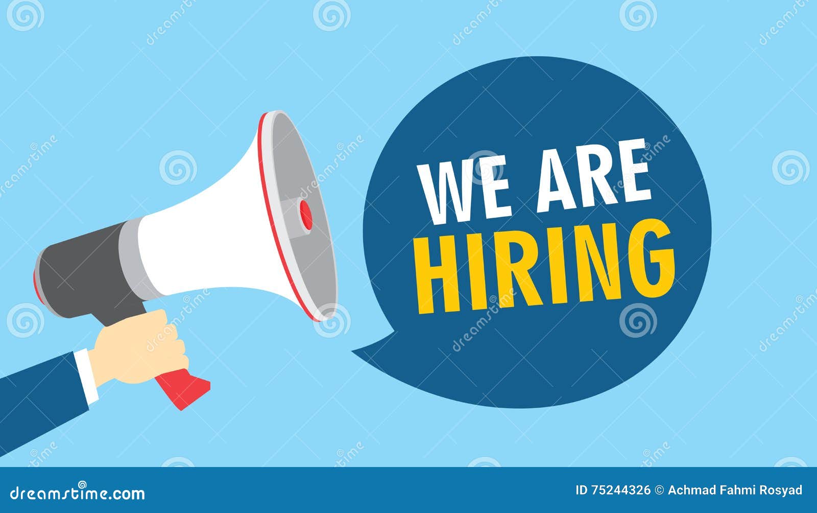 We are Hiring Vacancy Open Recruitment Stock Vector - Illustration of ...