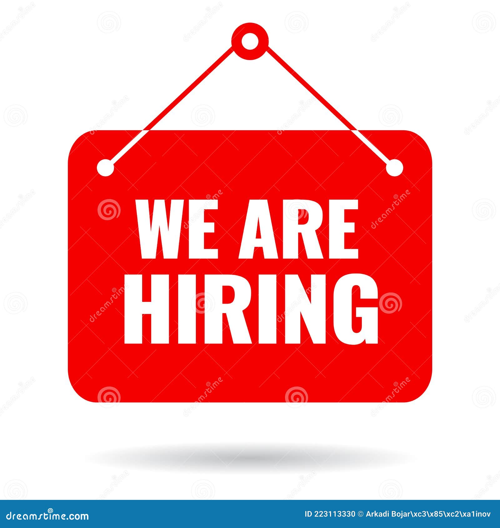 Hiring Job Vector Illustration Recruit Concept Background With Tie ...