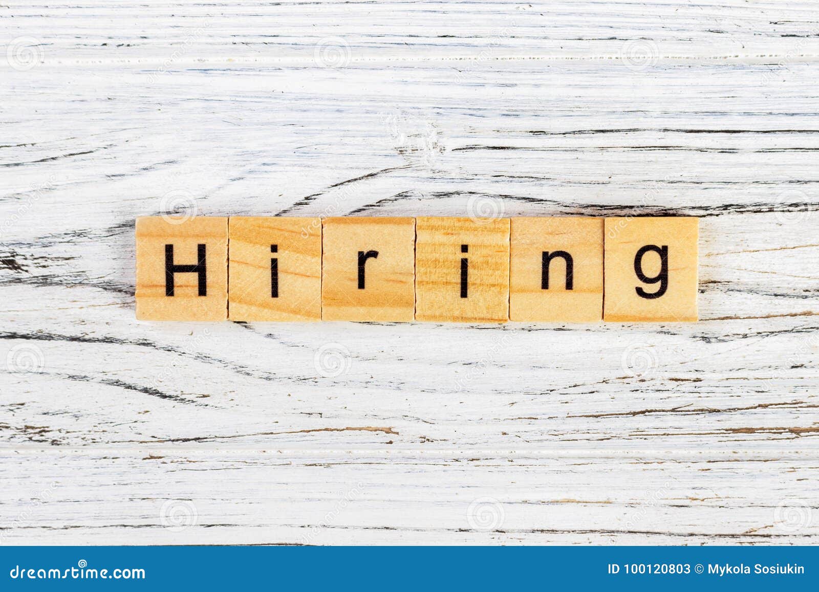 HIRING Word Made with Wooden Blocks Concept Stock Image - Image of ...