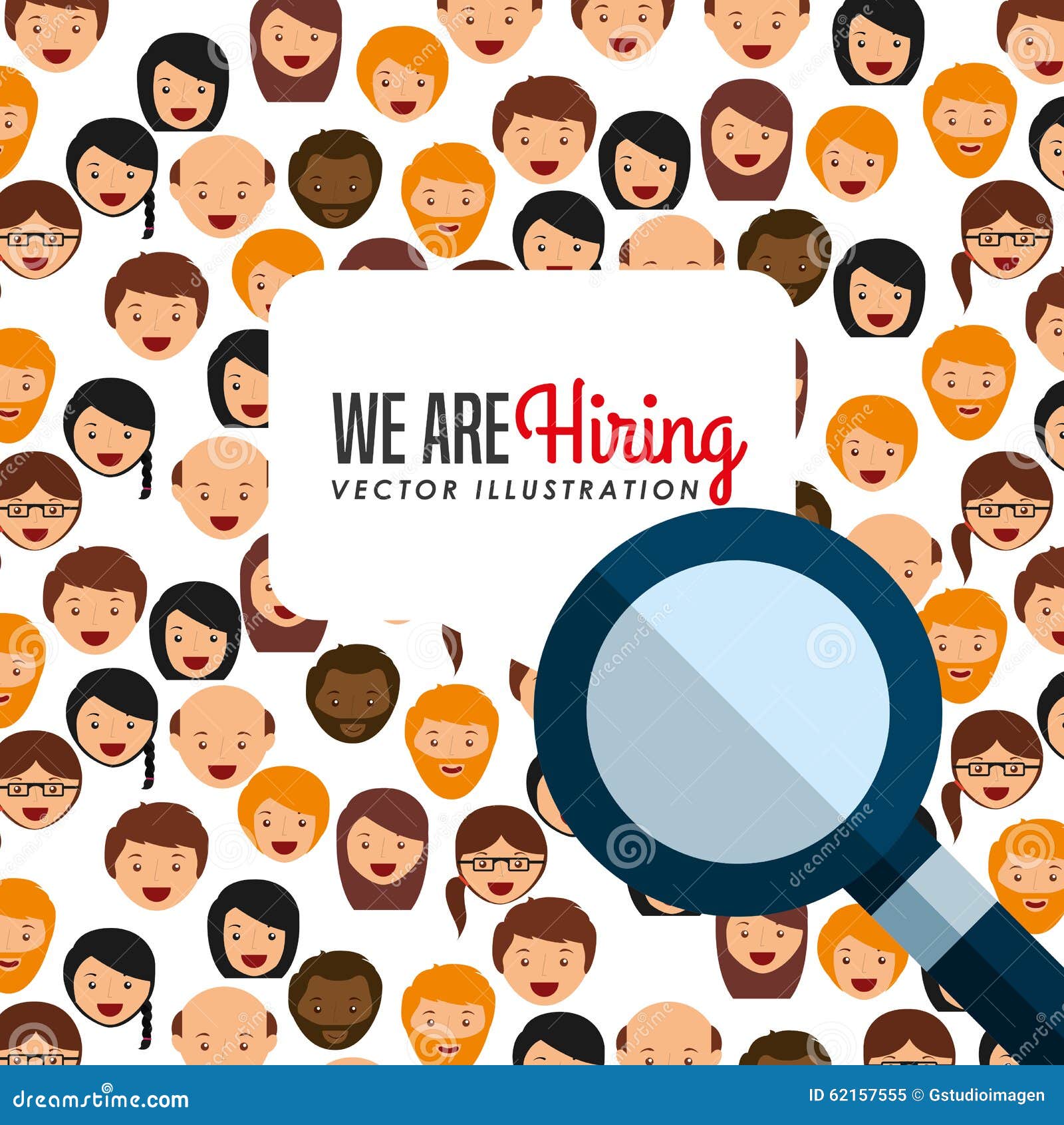 Hiring workers design stock vector. Illustration of male - 62157555